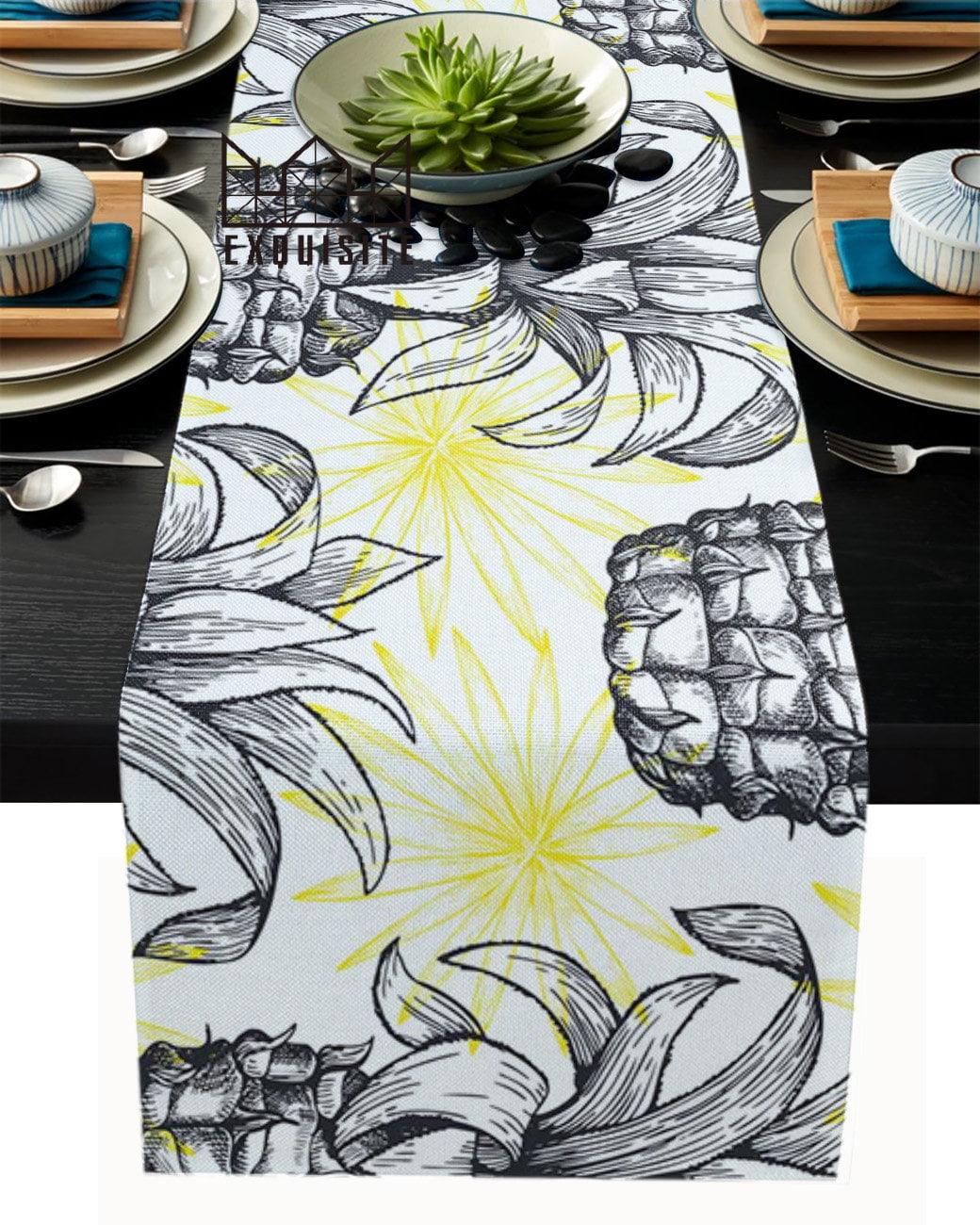 Summer Pineapple Flower Coffee Table r Dinner Table ration Wedding r ...