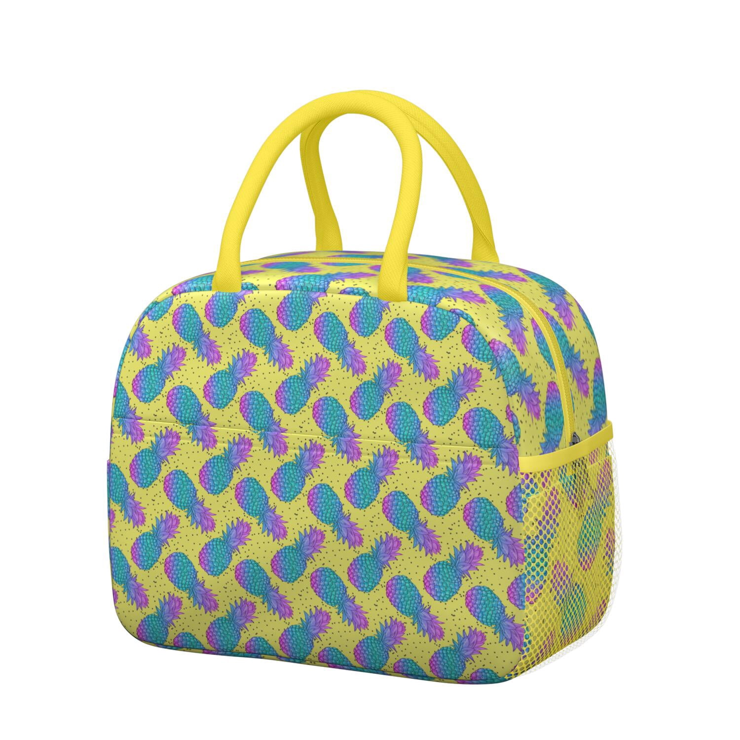 Summer Pineapple Lunch Box - Lightweight & Durable Insulated Lunch Tote ...
