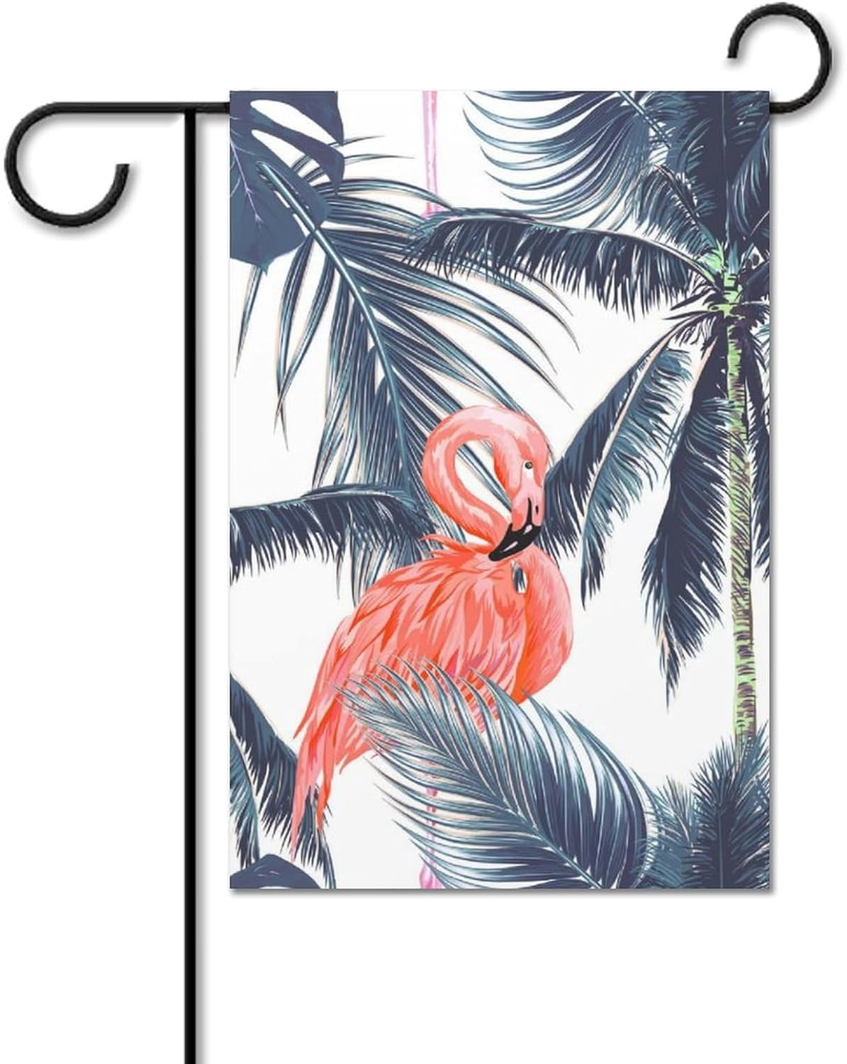 Summer Pink Flamingos Garden Flags Flag Double Sided Holiday Decorative ...