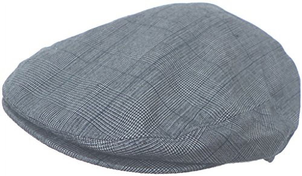 Summer Plaid Ivy Scally Driver Cap Polyester Flat Hat (Navy / Medium ...