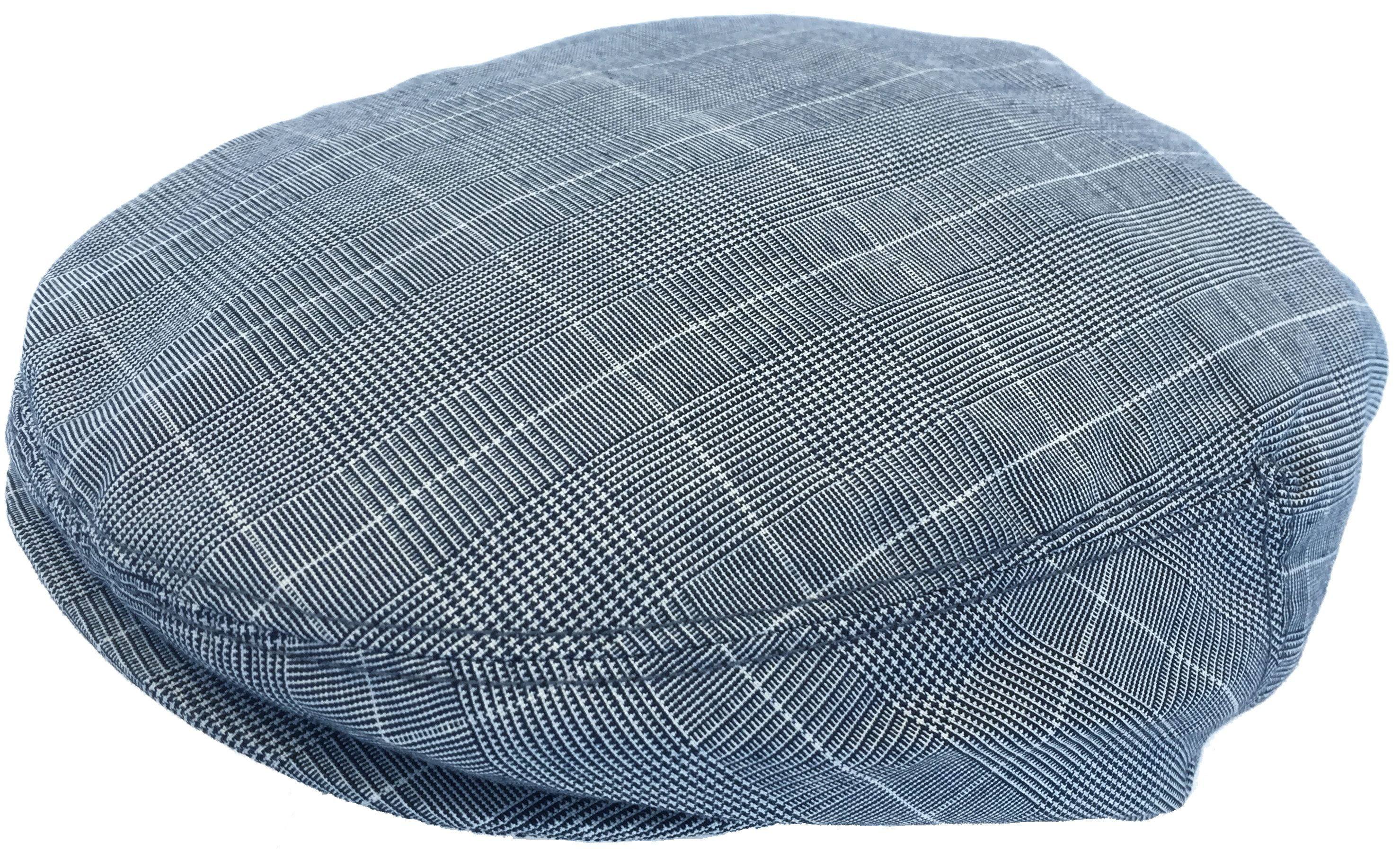 Summer Plaid Ivy Scally Driver Cap Polyester Flat Hat (X-Large, Light ...