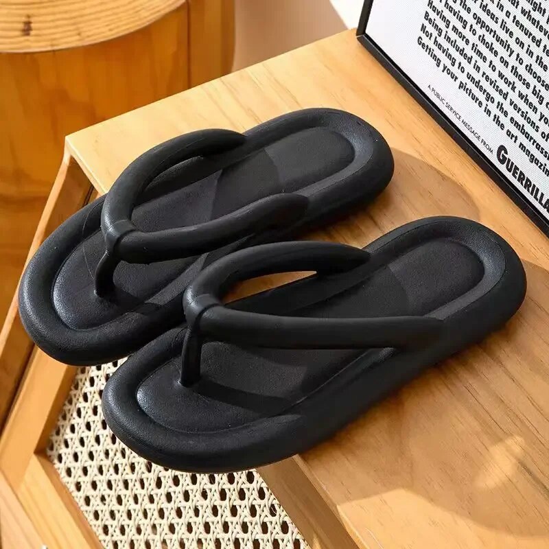 Summer Platform Flip-Flops Eva Sandals Poop Feeling Outdoor Non-Slip ...
