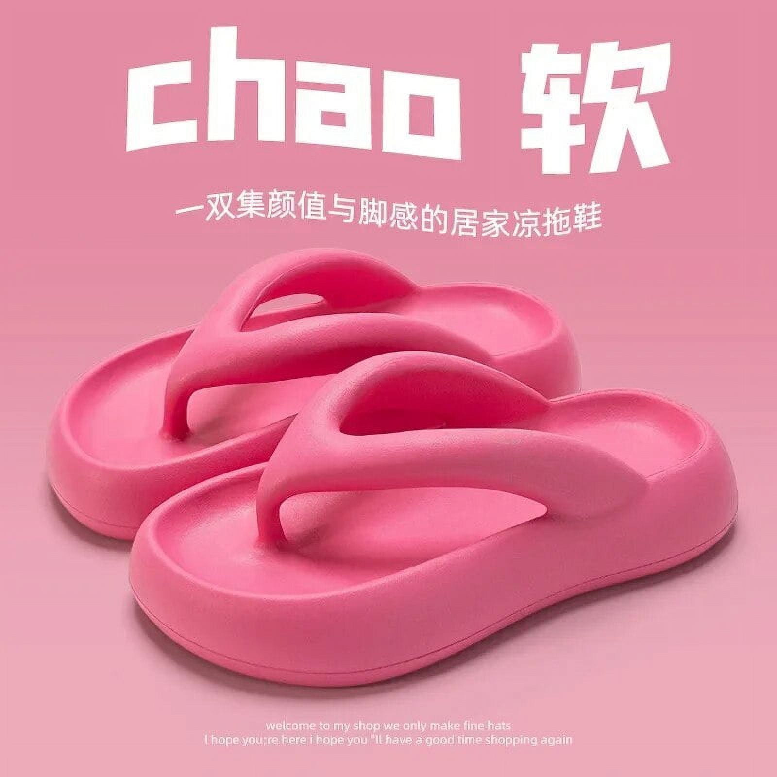 Summer Platform Flip-Flops Eva Sandals Poop Feeling Outdoor Non-Slip ...