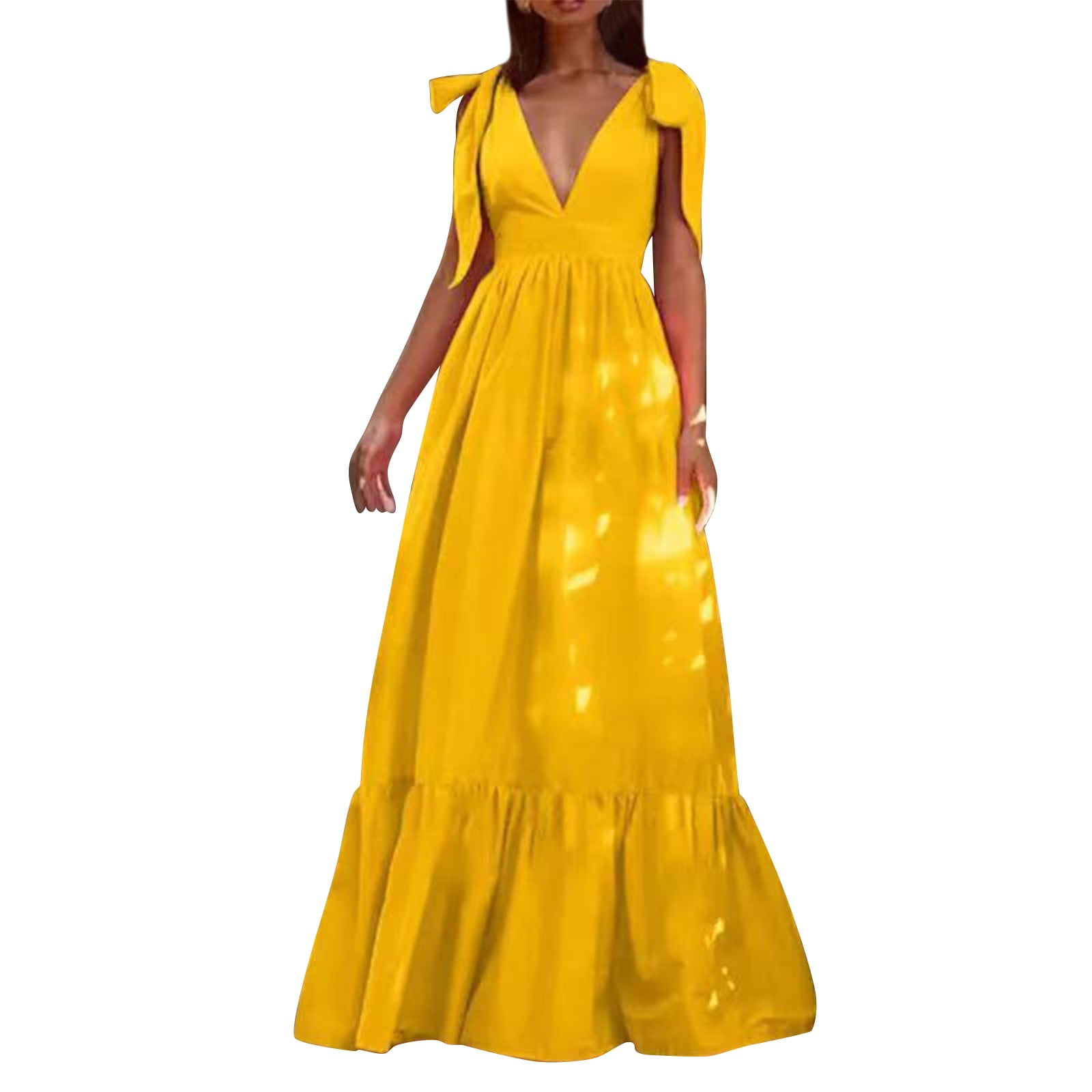 Summer Plus Size Dresses Ladies Solided Off Shoulder Sexy Open Back Bow ...