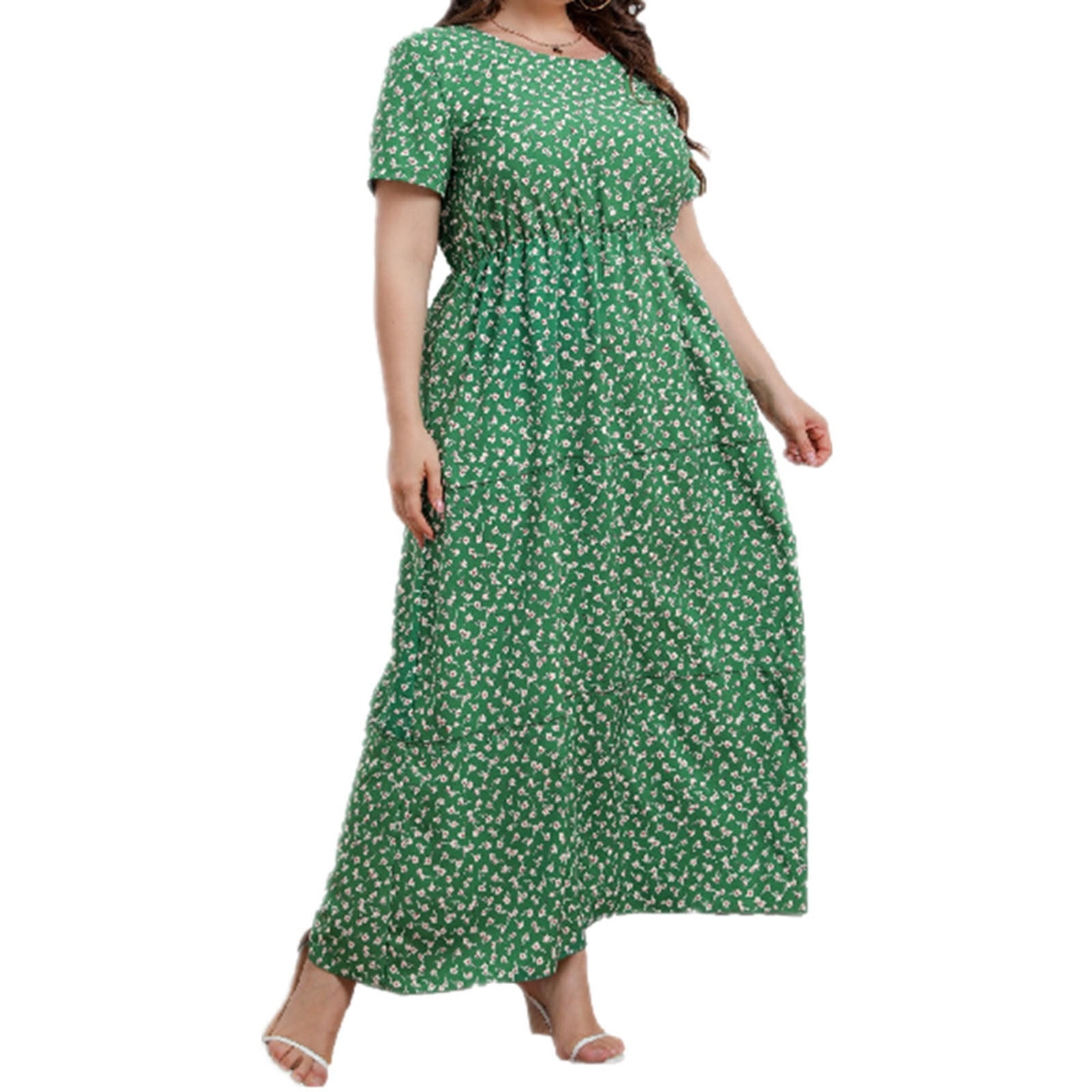 Summer Plus Size Dresses for Women 2024 Fashion V-neck Ventilate ...