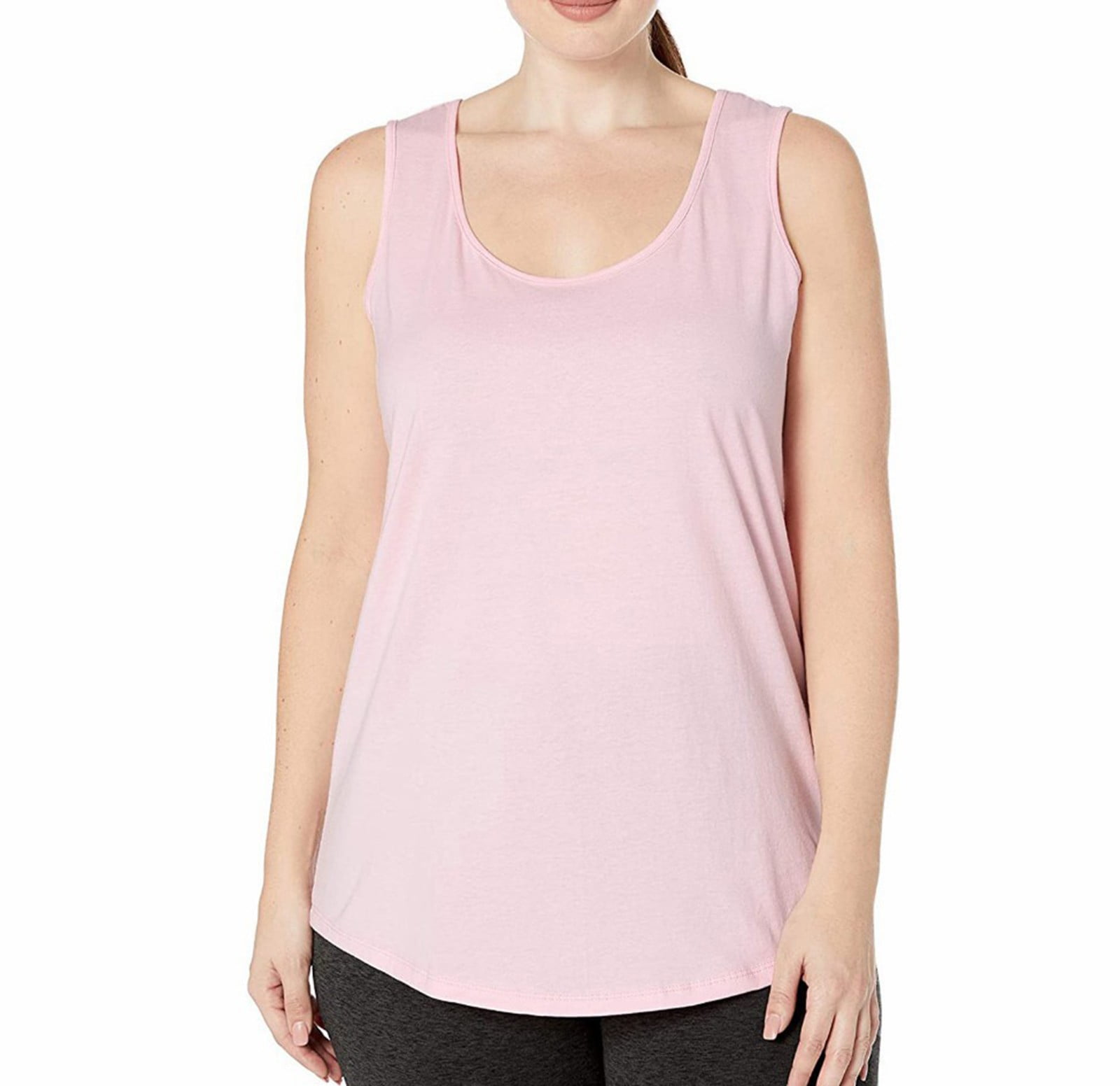 Summer Polyester Sleeveless Oversized Tank Tops for Women Pink Heart ...