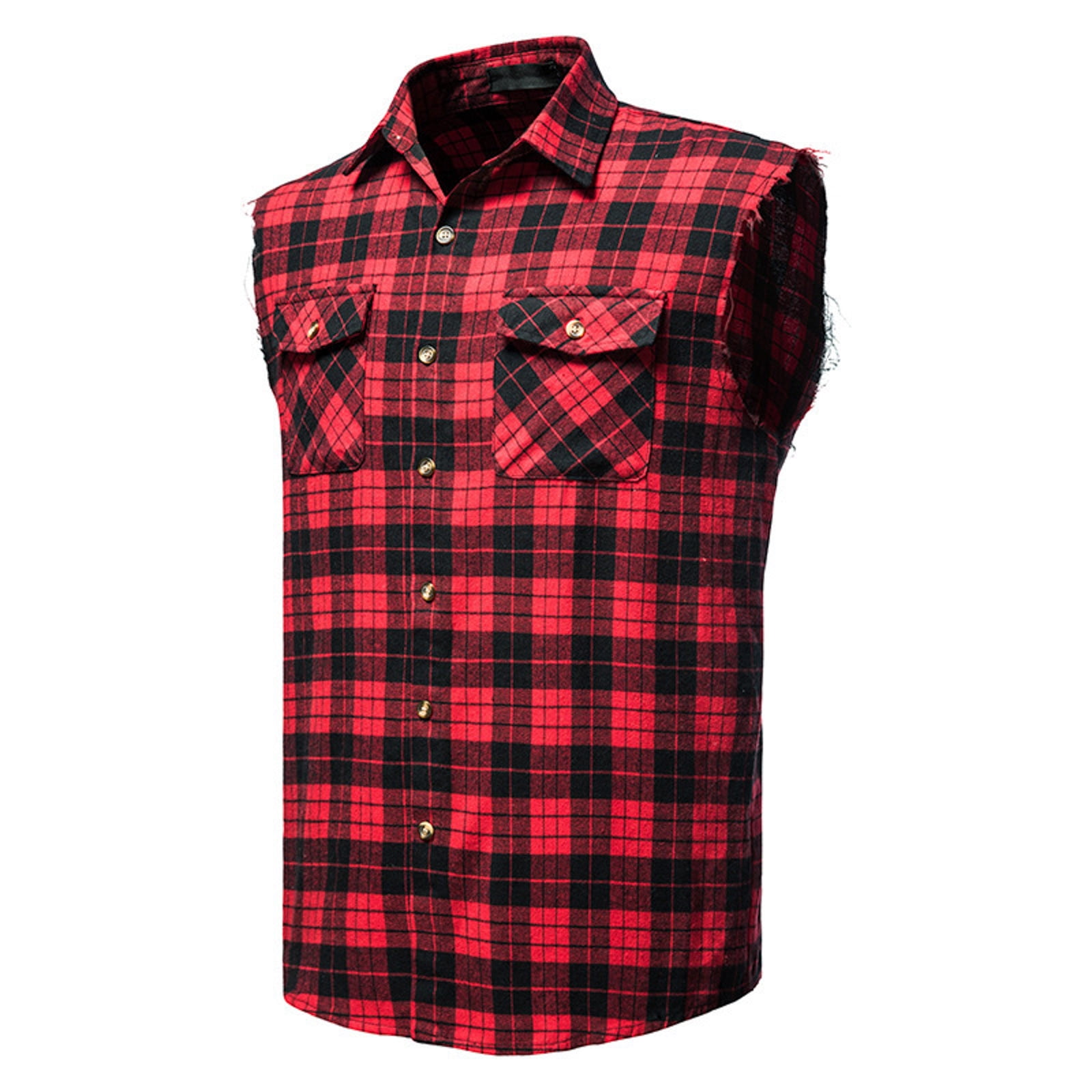 Red Tshirts Shirts for Men, Sleeveless Mens T Shirts, Work Polyester ...