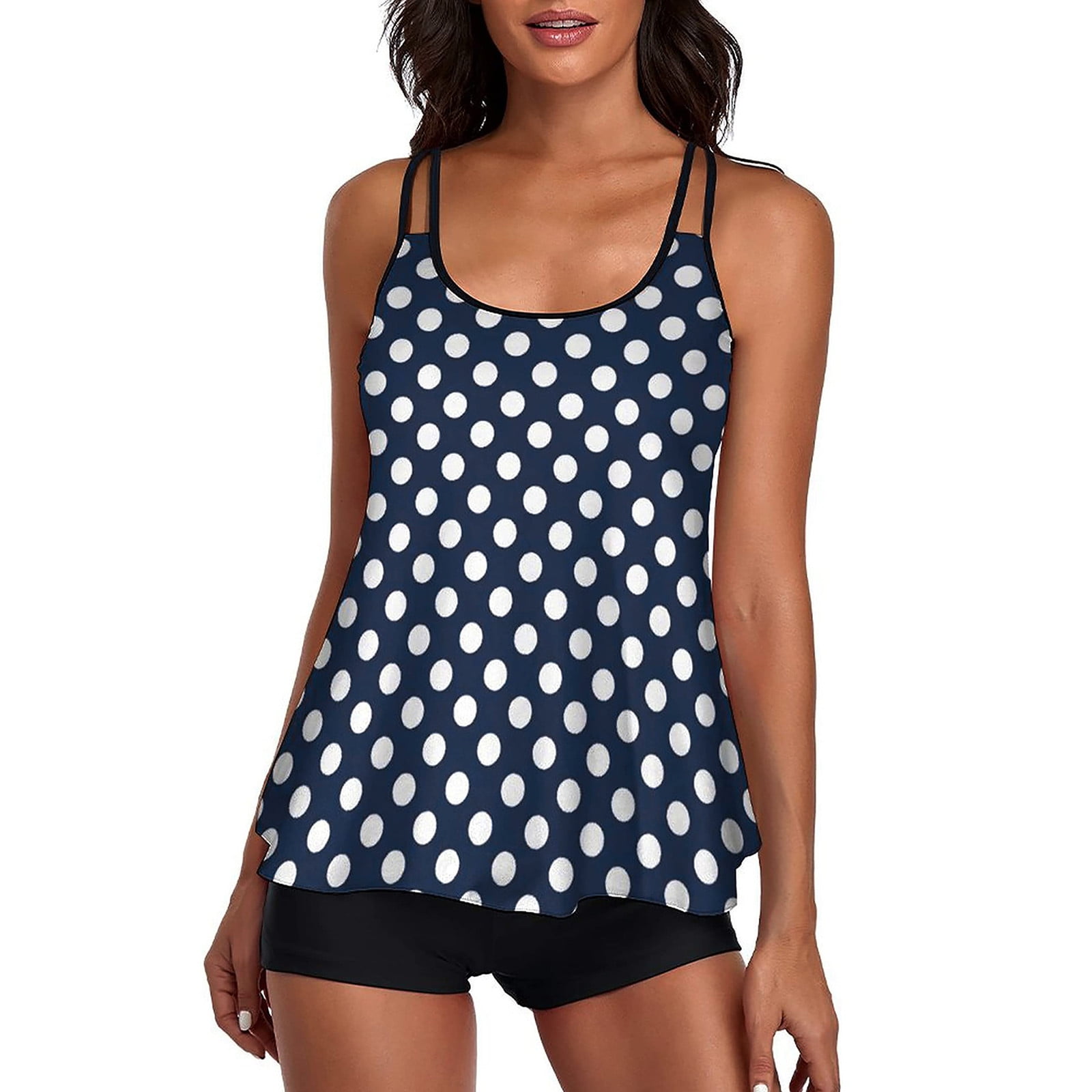Summer Polyester Sleeveless Short 2 Piece Swimsuit Swim Shorts for ...