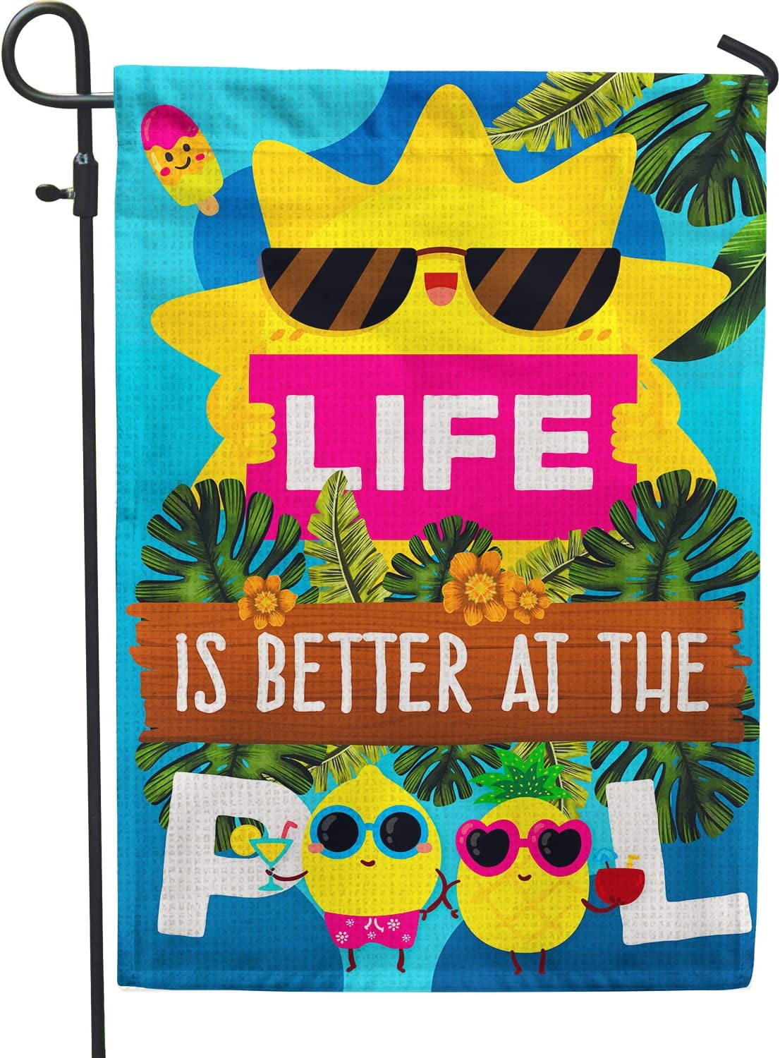 Summer Pool Garden Flags, Life is Better At the Pool Decoration Flag ...