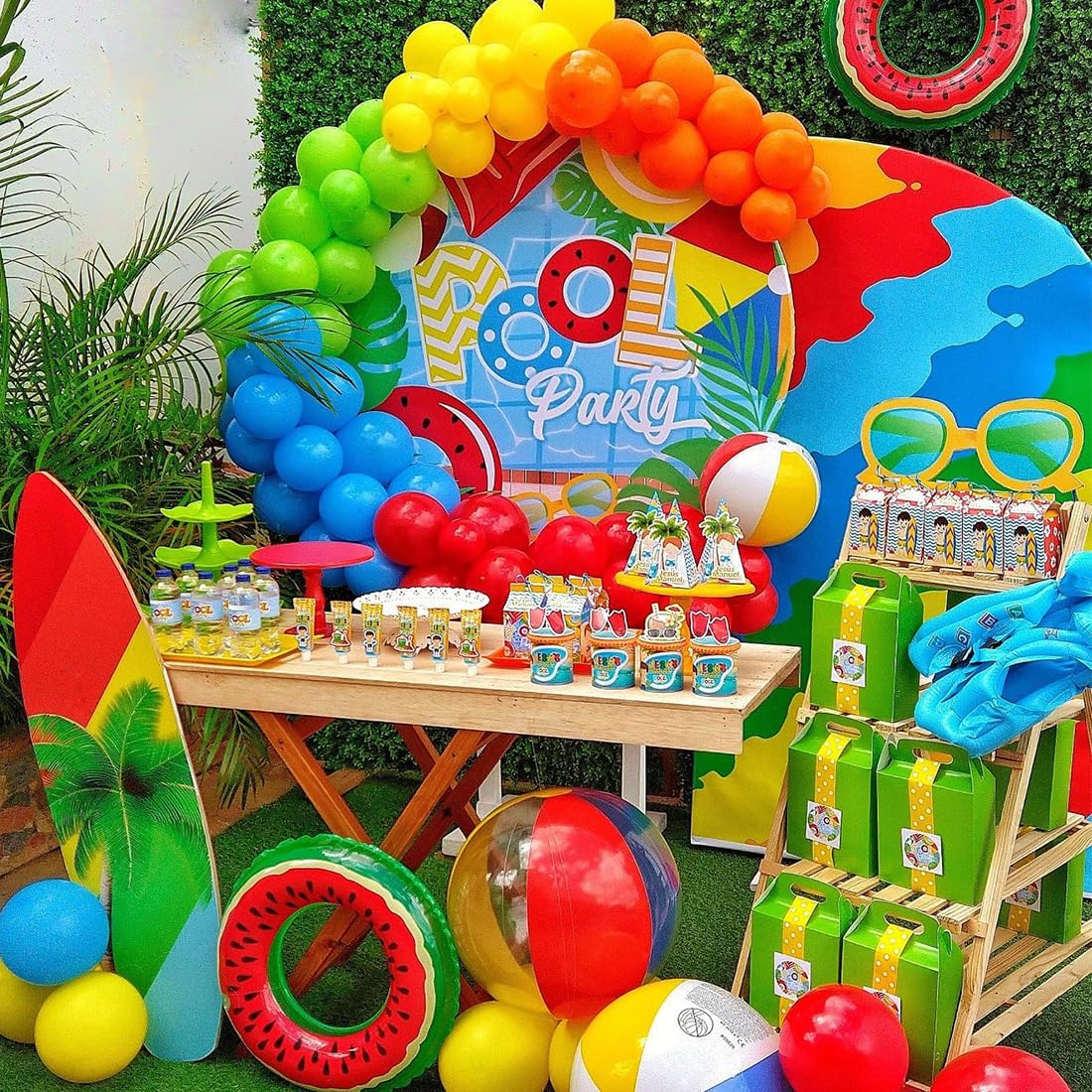 Summer Pool Party AJH3 Decorations - 140pcs Beach Ball Tropical Balloon ...