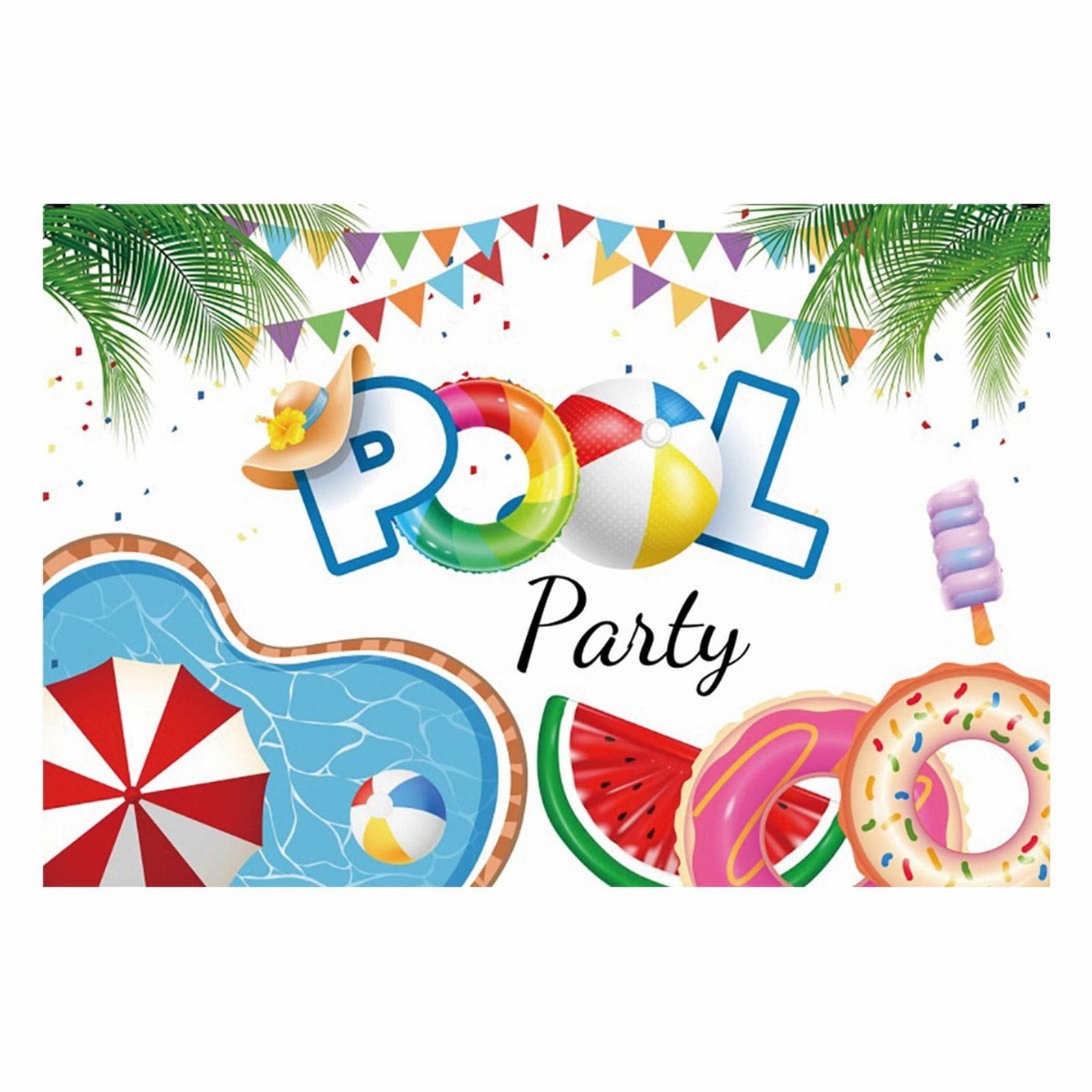 Summer Pool Party And Tablecloth Party Supplies For Beach Summer ...