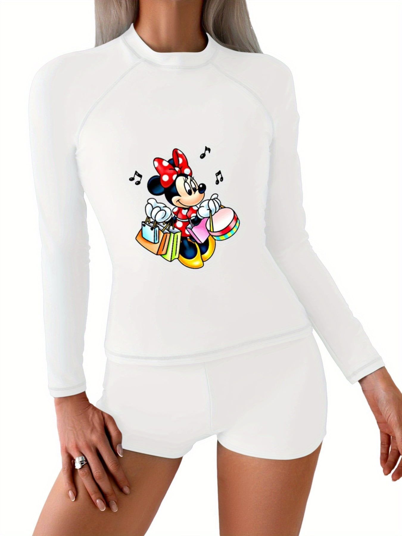 Summer Pool Party Set - Long Sleeve Printed Swimwear for Women ...