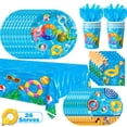 Summer Pool Party Supplies Tableware,169pcs Pool Birthday Tableware Set ...