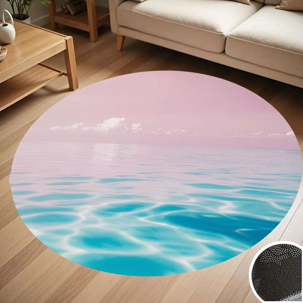 Summer Pool Scene Round Carpet Living Room Bedroom Home Decoration ...