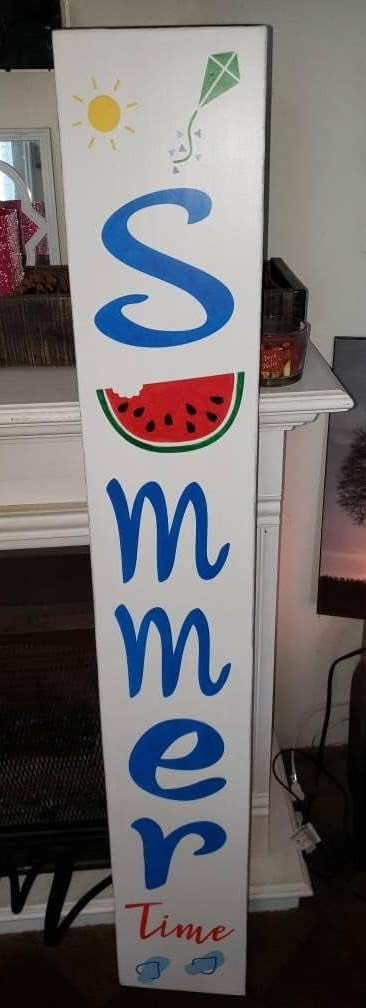 Summer Porch Sign Sweet Summertime Distressed Reversible Wood Sign ...