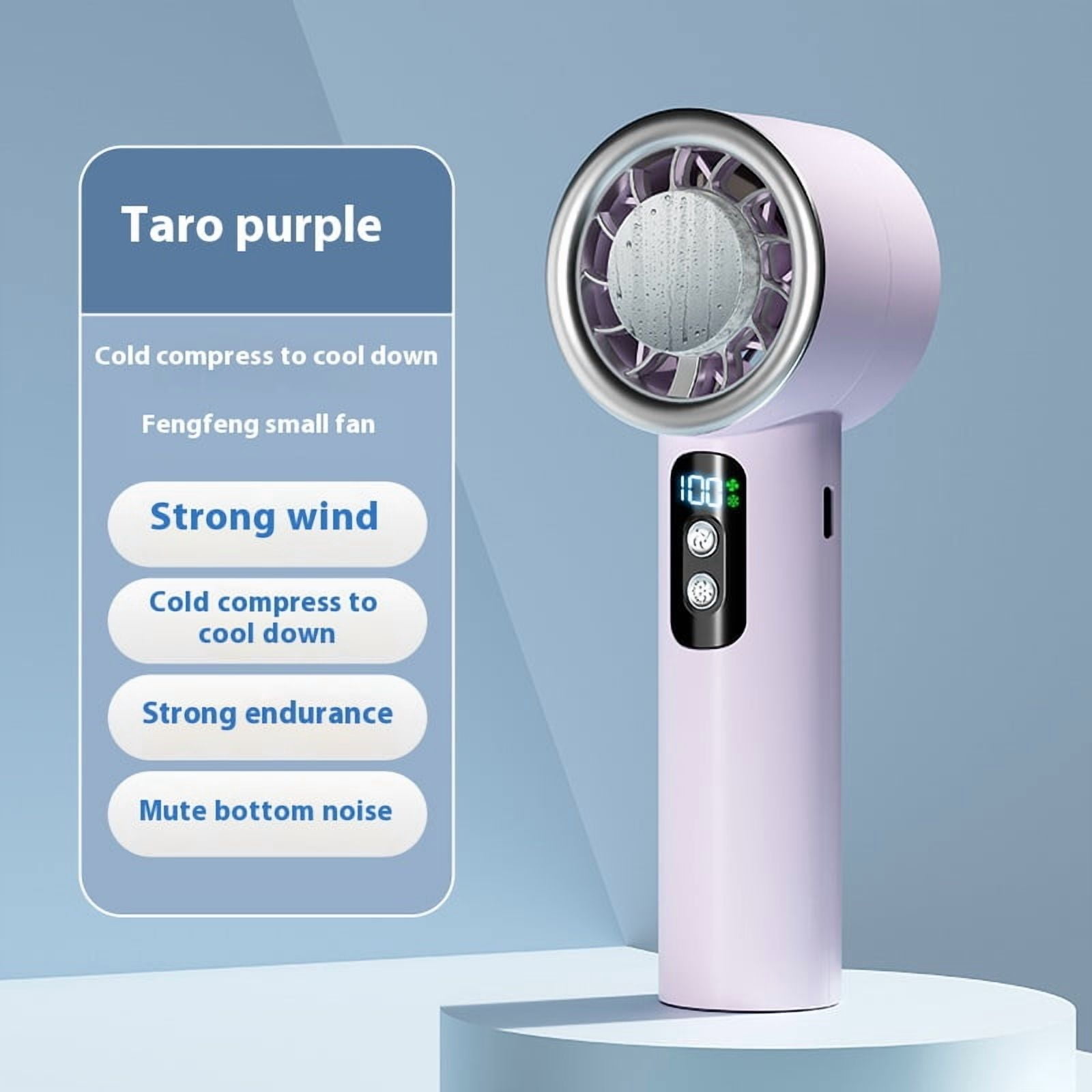 Summer Portable Ice Compress Handheld Turbo Fan 3 Wind Speeds ...
