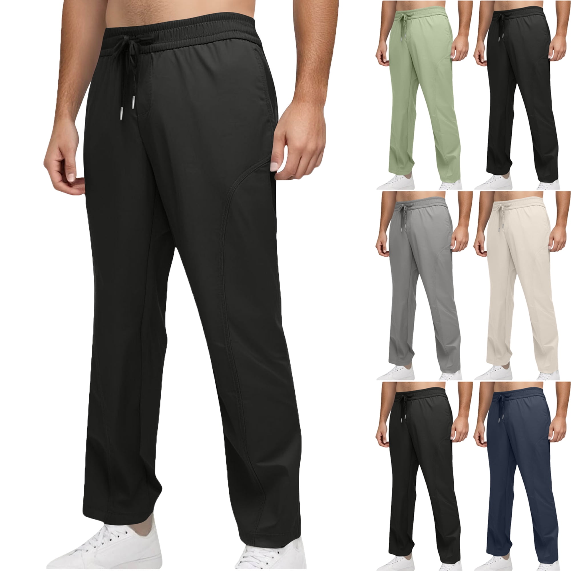 Lenago Winter Men's Pants Thermal Pants Fleece Lined Bottom with Side ...