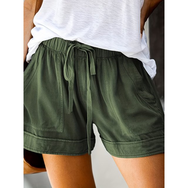Summer Ready Plus-Size Shorts - Casual Elegance with Stretch, Pockets ...