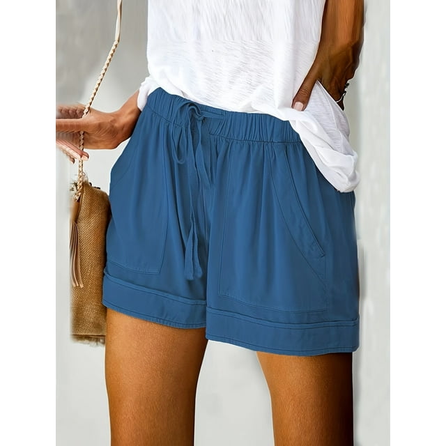 Summer Ready Plus-Size Shorts - Casual Elegance with Stretch, Pockets ...