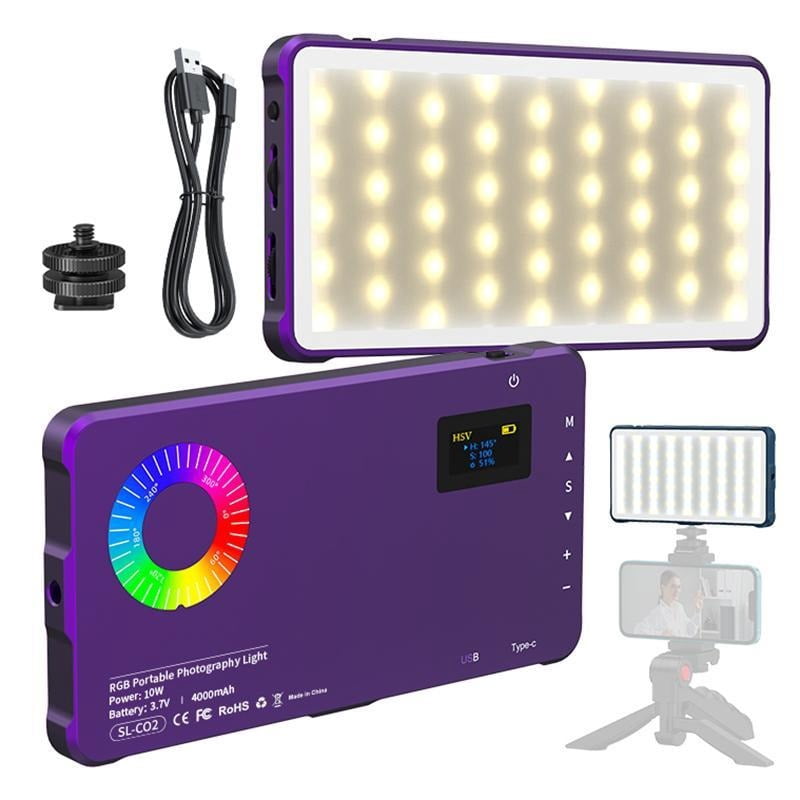 Summer Rechargeable Photography Light, RGB Phone Selfie Light for ...