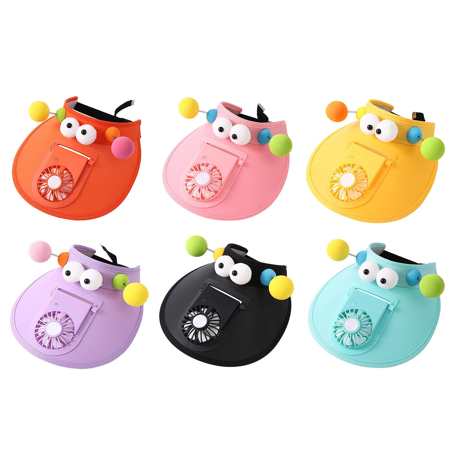 Summer Rechargeable Sun Hat With Fan Empty Top And Large Brim Wall ...