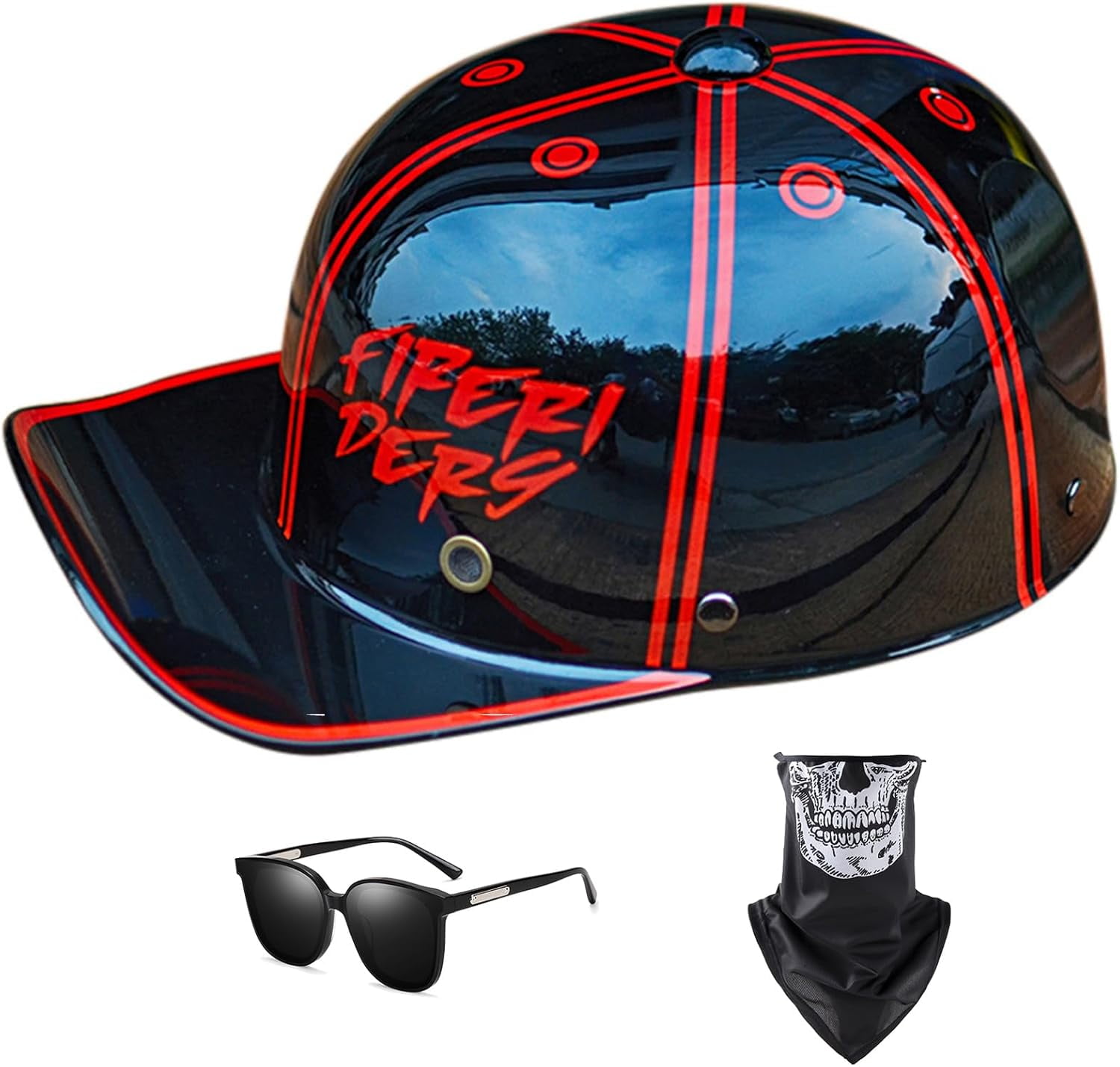 Summer Retro Half With Hat Brim - Vintage Motorcycle Shell for Cruiser ...