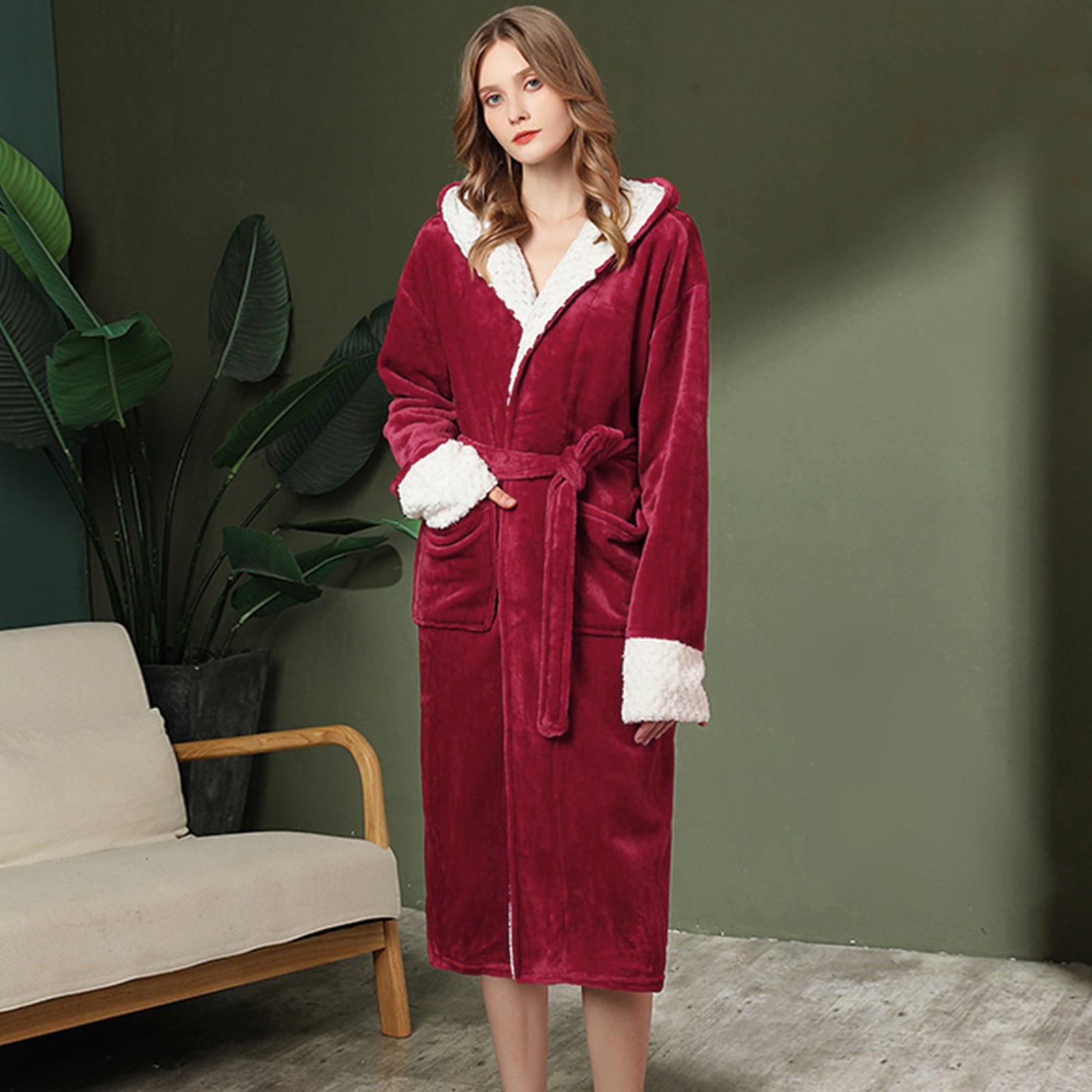 Summer Robe Female Towel Kimono Women Women Long Style, Pocket Womens ...