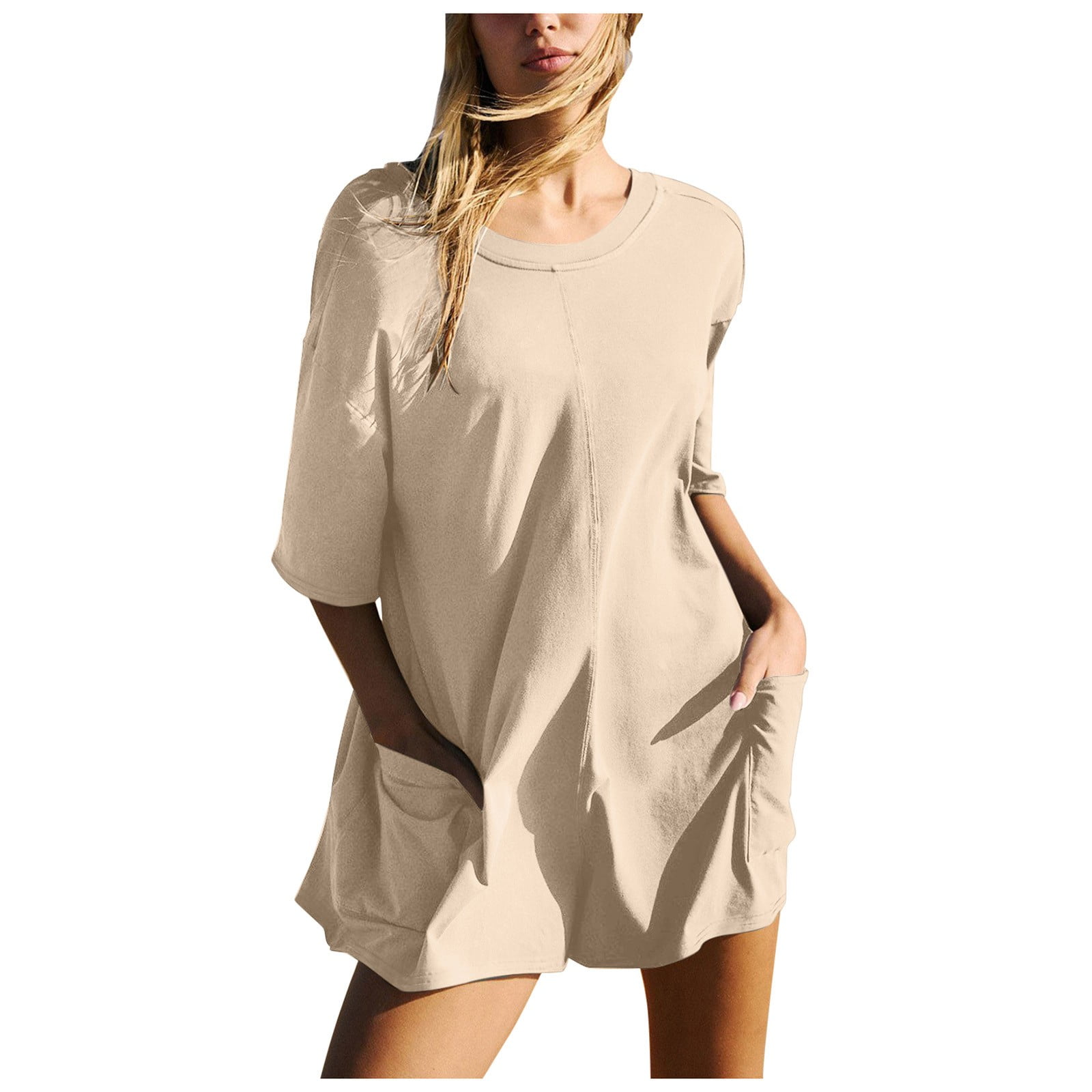 Summer Rompers for Women 2025 Backless Loose Shorts Jumpsuit - Walmart.com