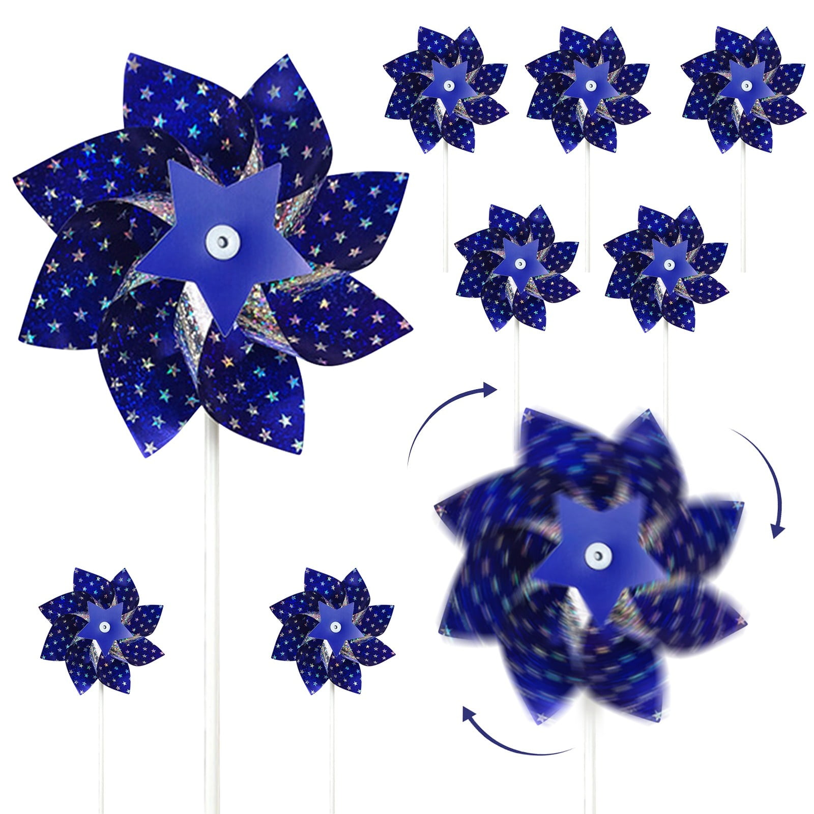 Summer Sale 6 Inch Patriotic Pinwheels with Installation Instruction ...