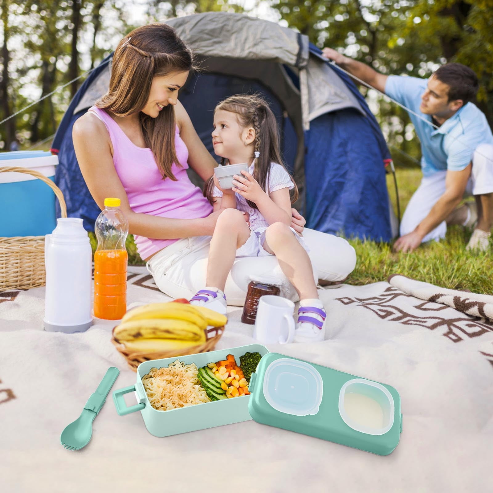 Summer Sale, Double Layer Lunch Bento Box, Learning Group Portable Meal ...