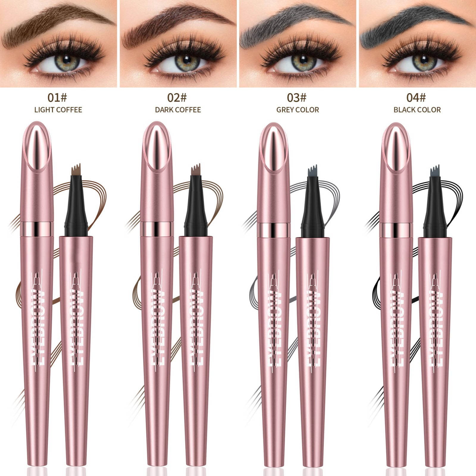 Summer Sale, Microblading Eyebrow Pencil, 4-Point Design, Long Lasting ...