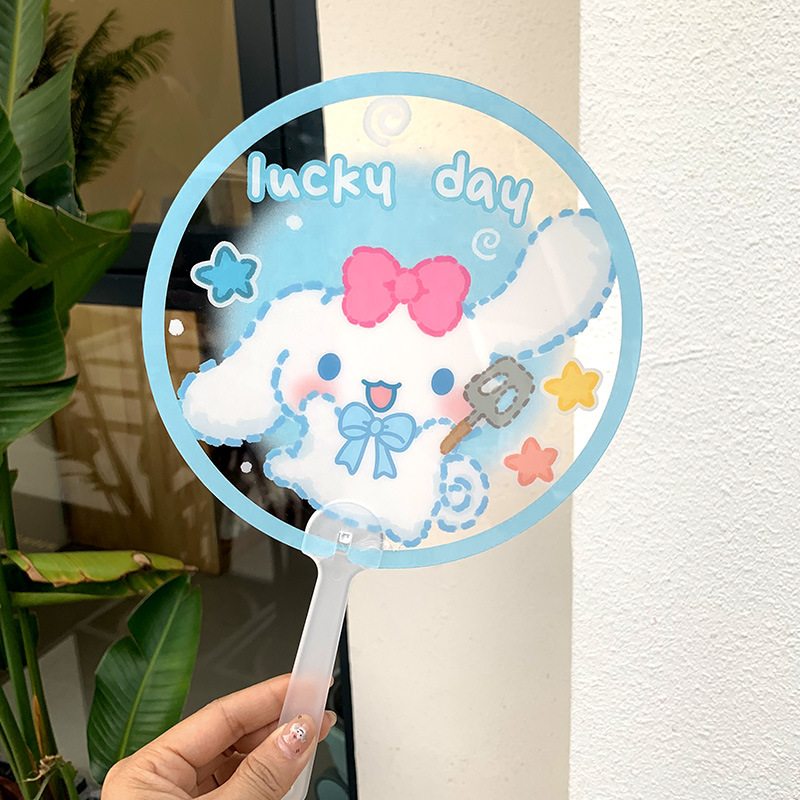 Summer Sanrio Handheld Fan Kawaii Anime Kuromi Cinnamoroll Portable ...