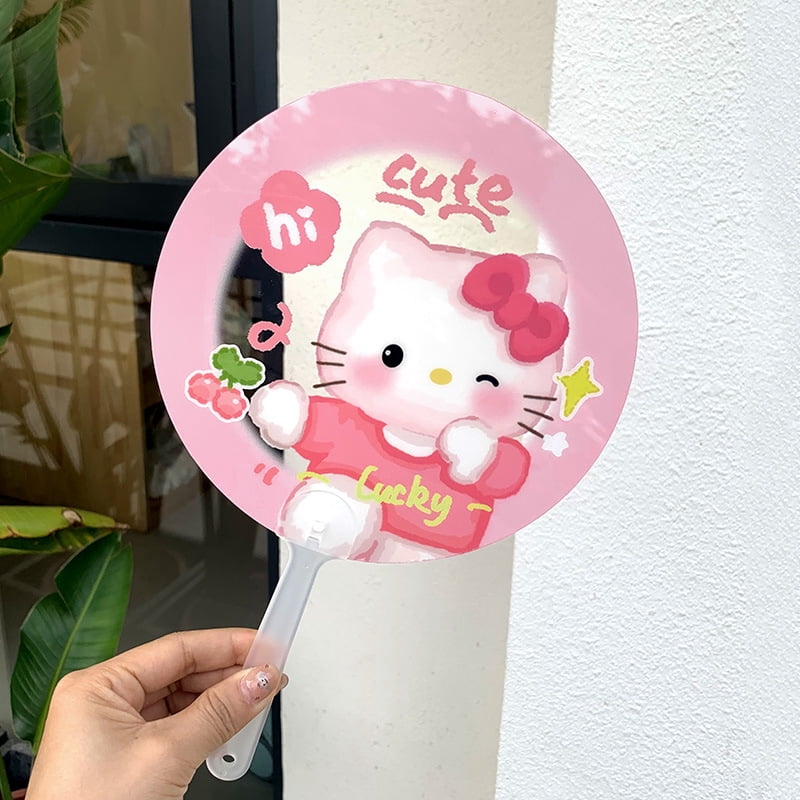 Summer Sanrio Handheld Fan Kawaii Anime Kuromi Cinnamoroll Portable ...