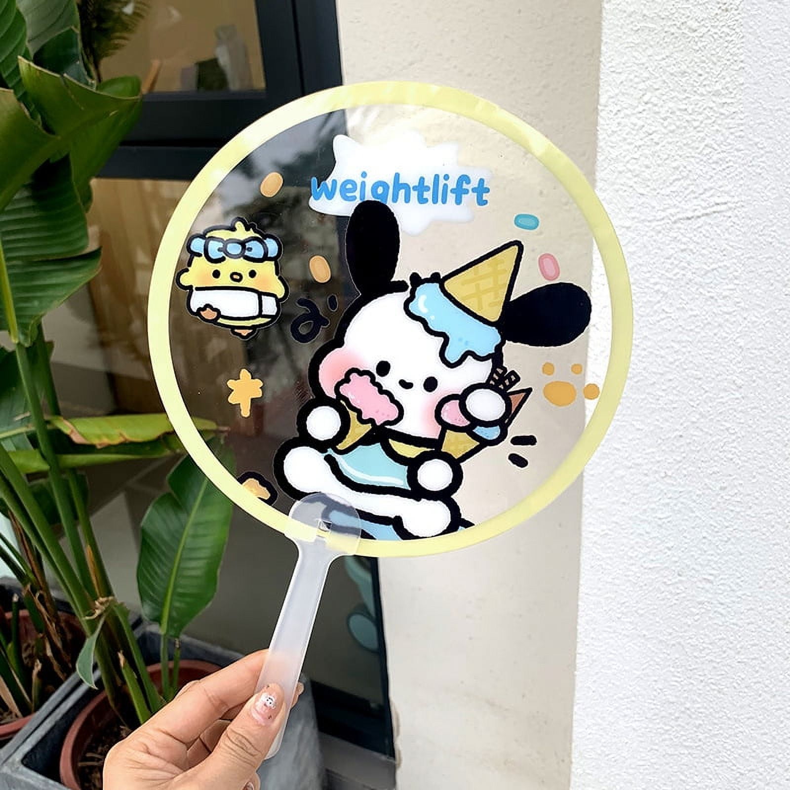 Summer Sanrio Handheld Fan Kawaii Anime Kuromi Cinnamoroll Portable ...