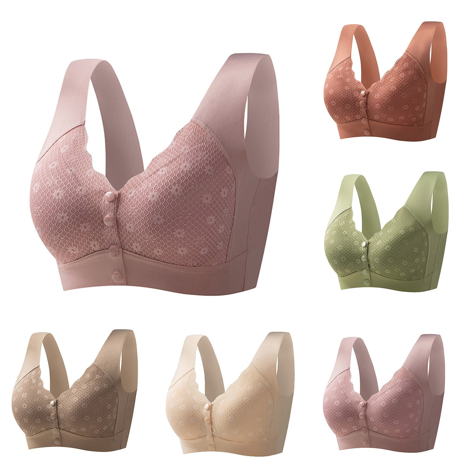 Summer Saving !Bras for Older Women Front Close,Daisy Bras for Older ...