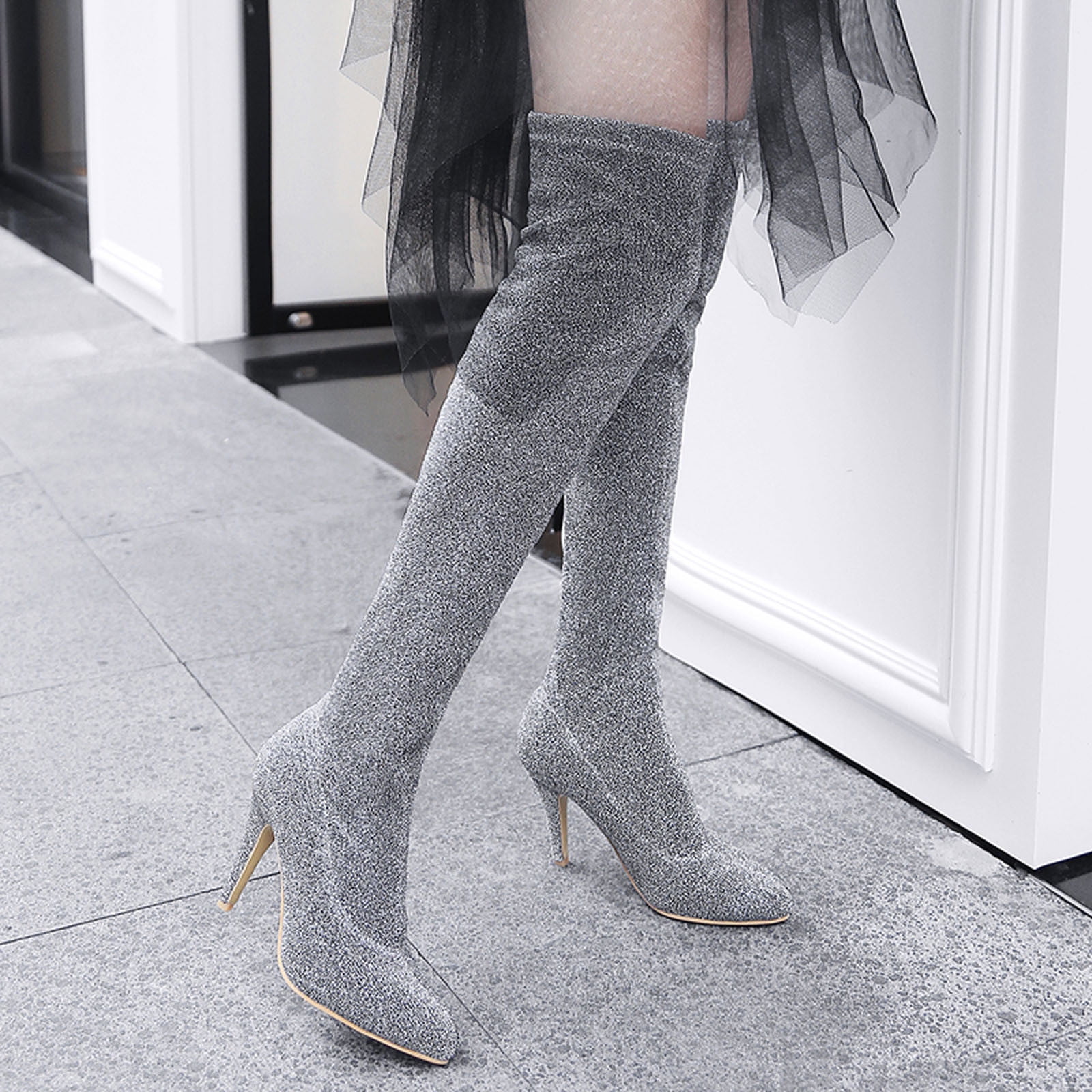 Summer Saving Clearance AXXD High-Heels Over-the-Knee Boots,Fall Boots ...