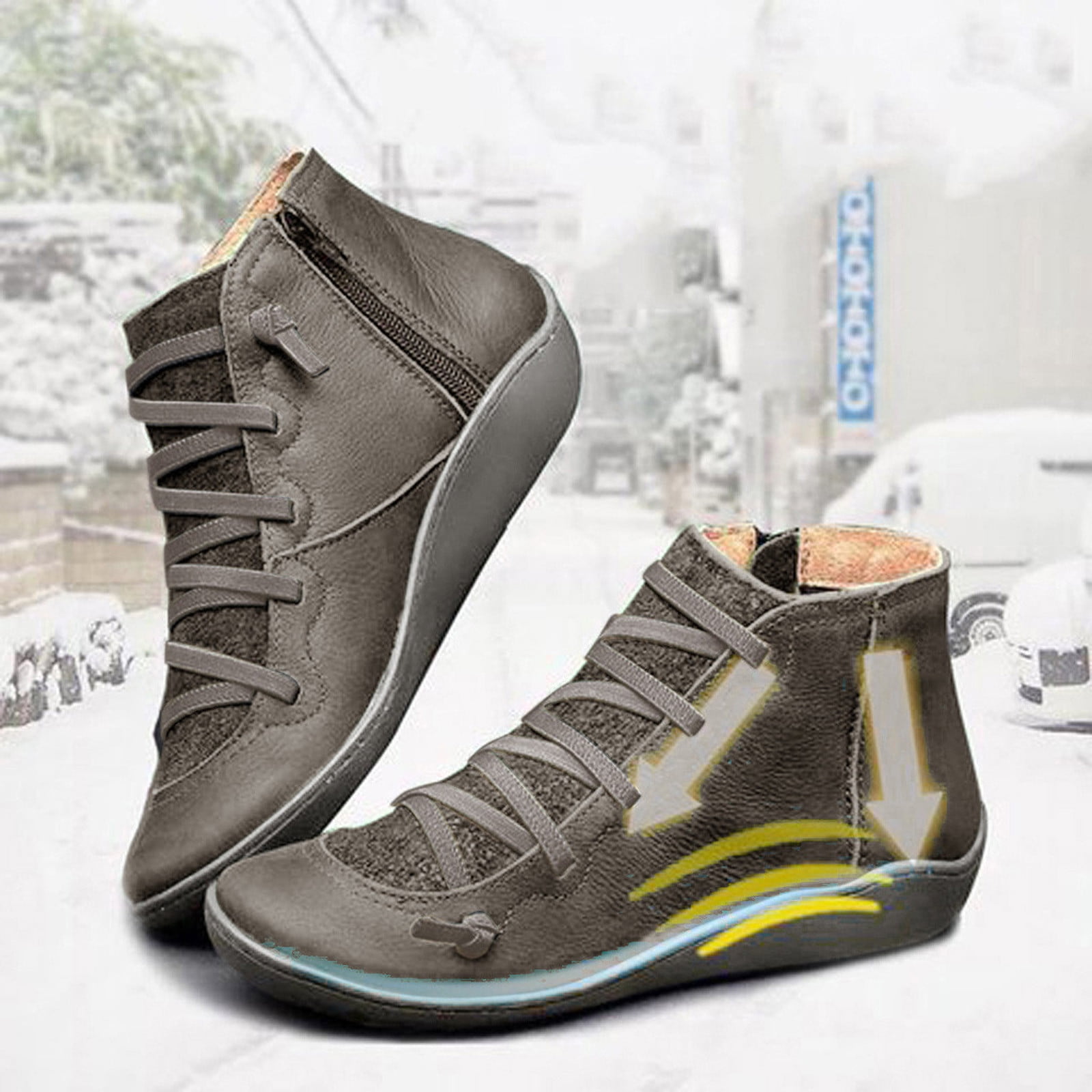 Summer Saving Clearance AXXD Low-heeled Ankle Boots,Couples Fall Boots ...