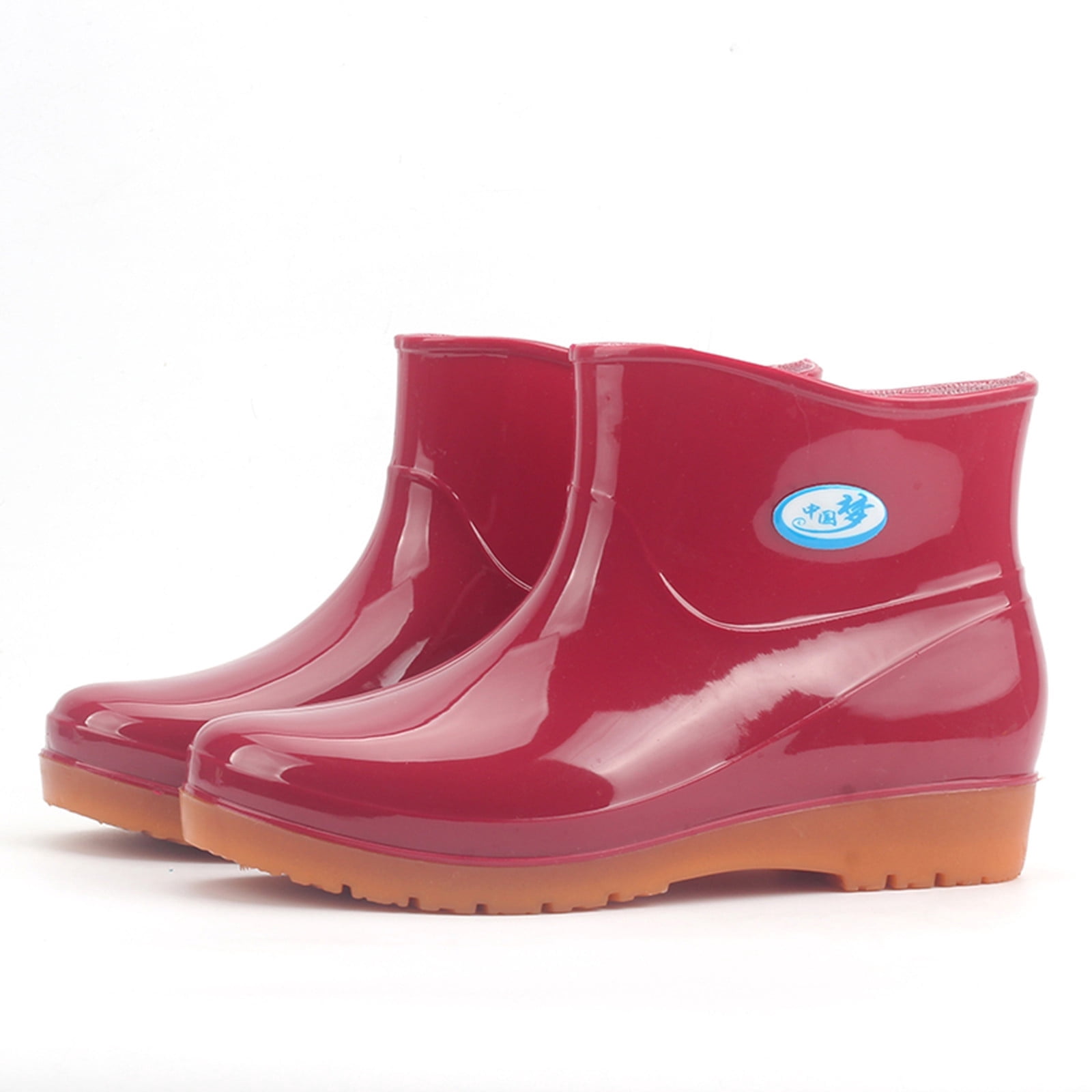 AXXD Rain Boots Women,Ankle-High Boots Work Shoes Women Fashion Fall ...