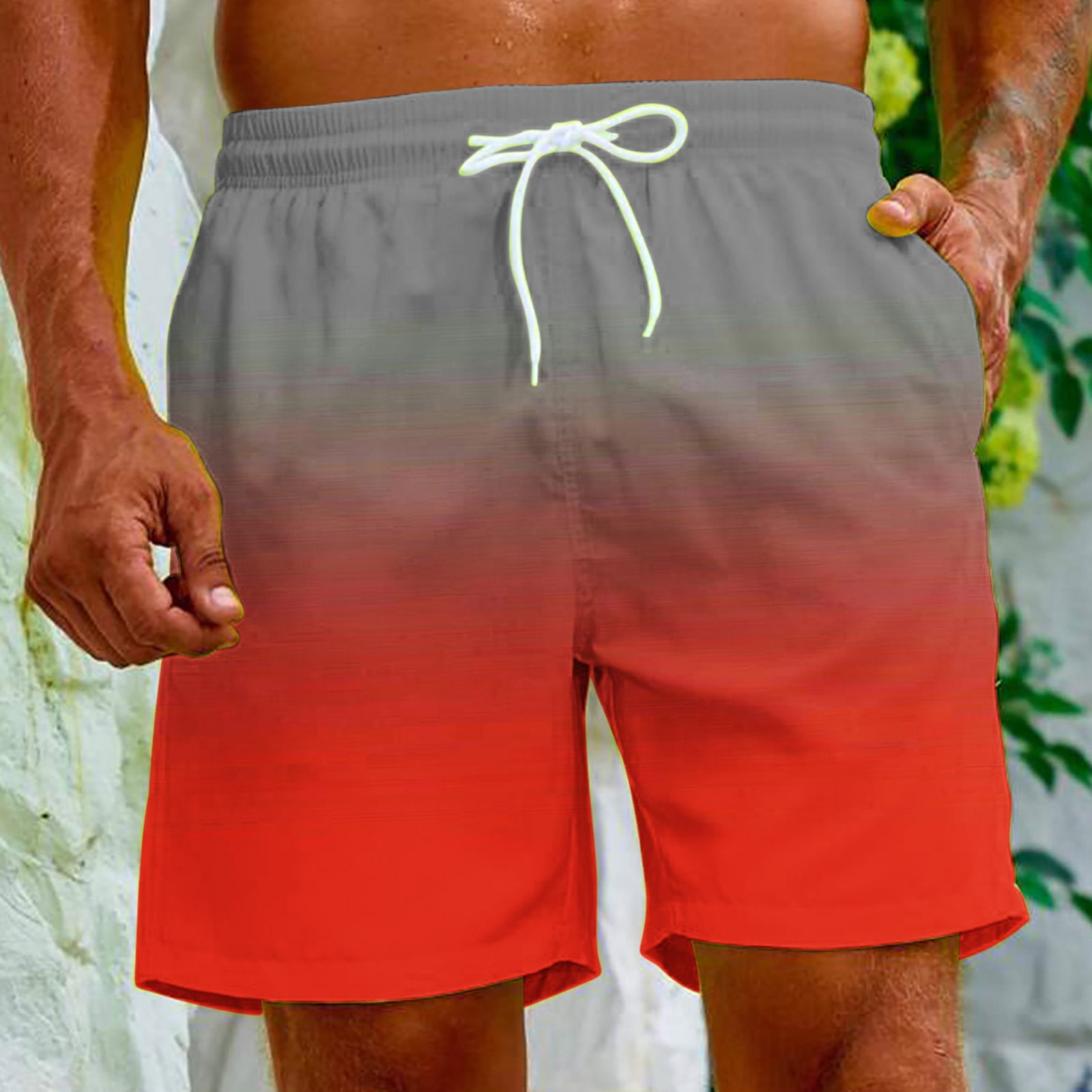 Summer Saving Clearance Pitauce Mens Shorts Casual Drawstring Beach ...