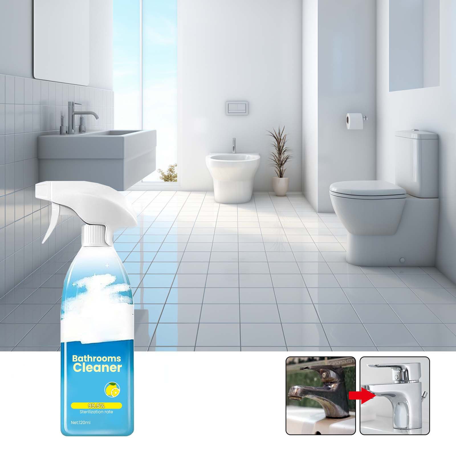 Summer Saving Clearance Pugeha,Bathroom Cleaner Stainless Steel Wash ...