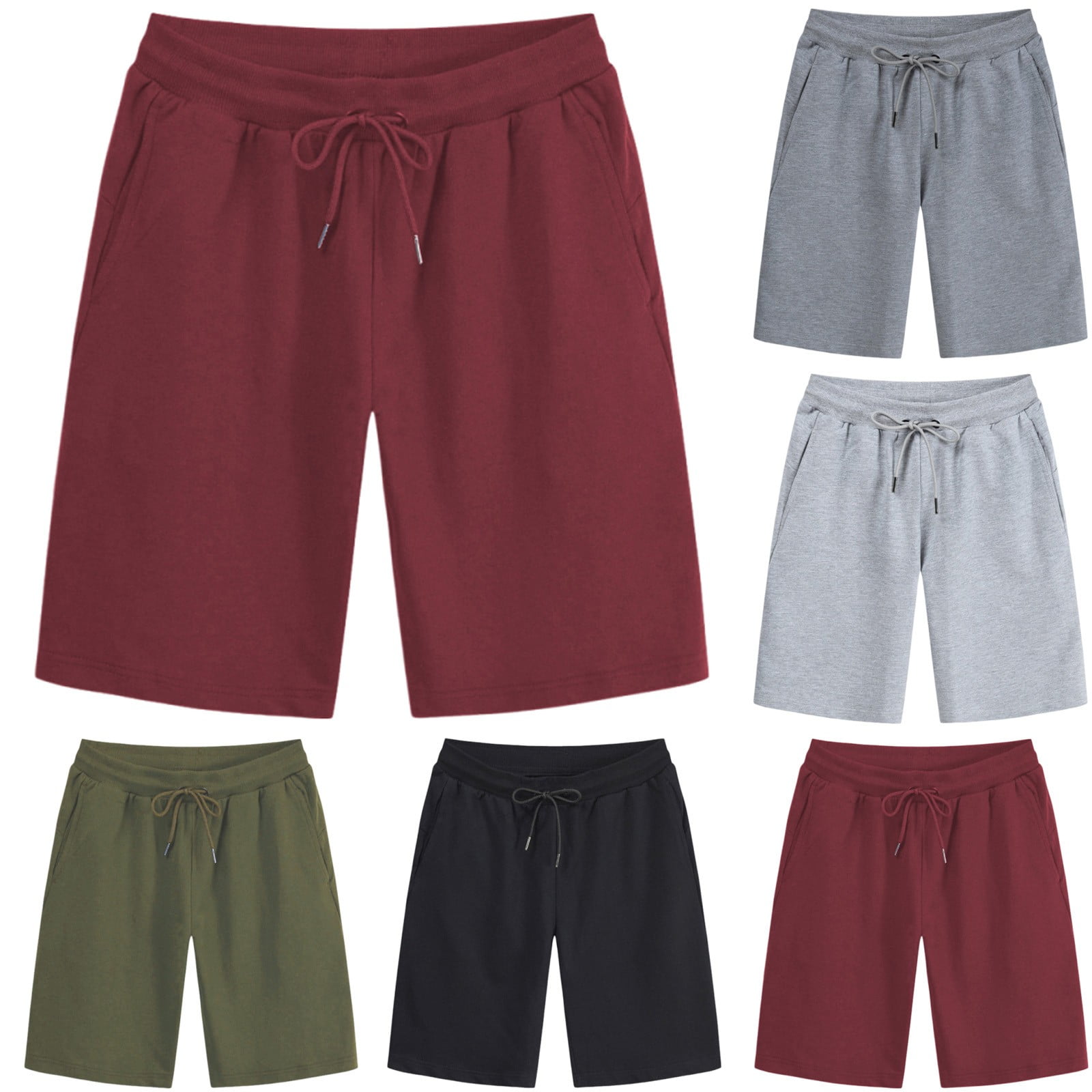 WRKEKC Men's Athletic Shorts, Summer Shorts for Men, Men Leisure Solid ...