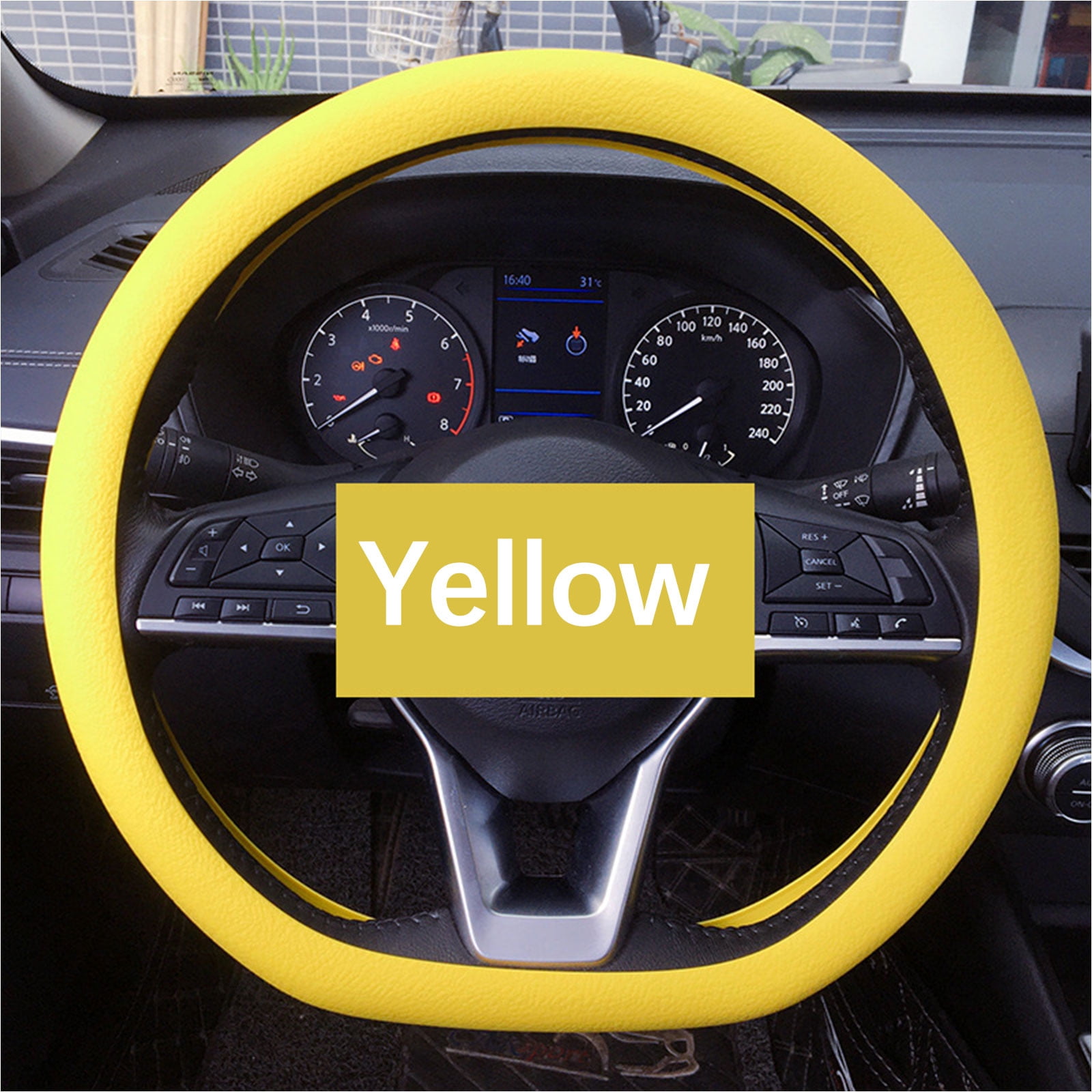 Summer Saving! Uhuya Silicone Car Steering Wheel Cover Non-slip Wear ...