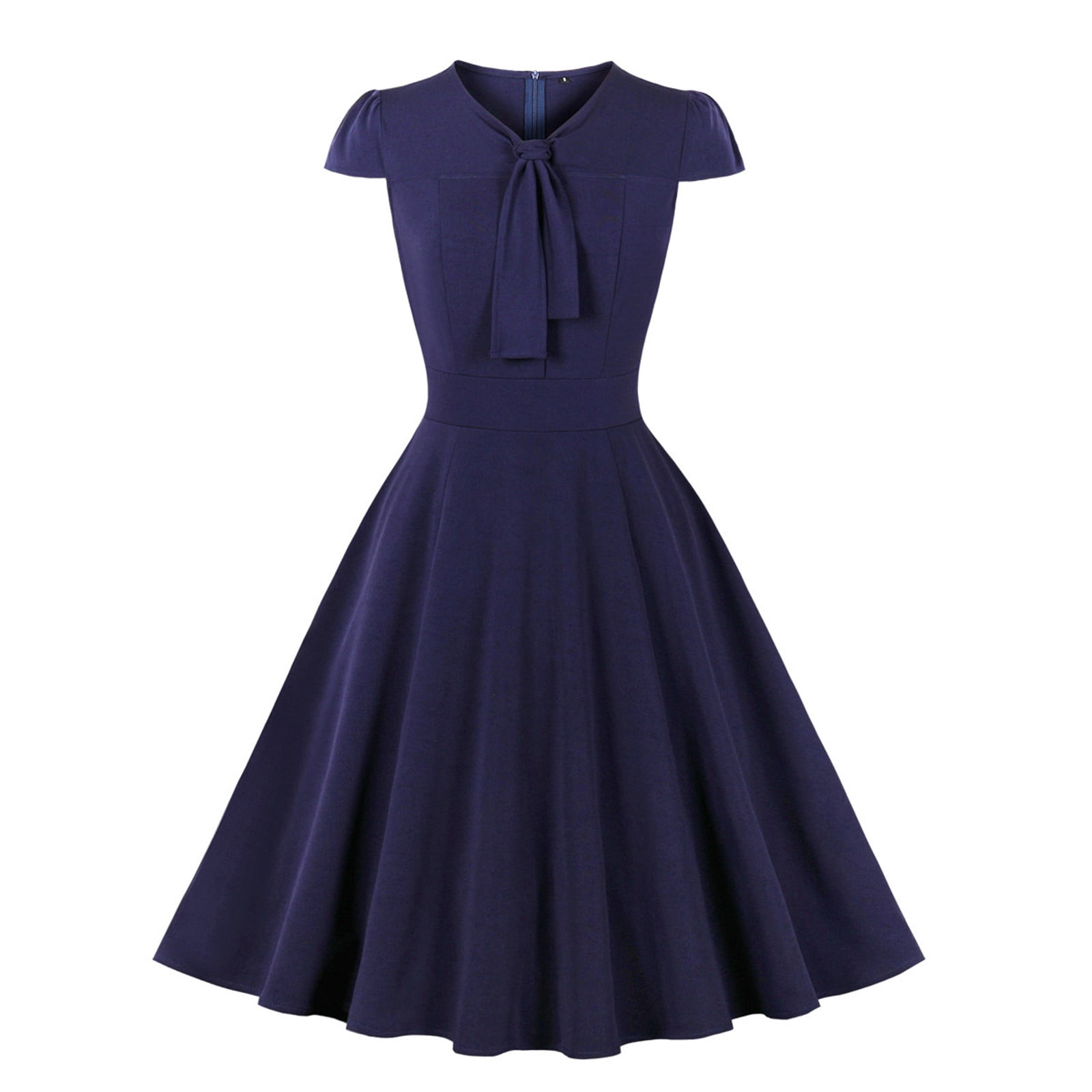 Summer Saving Wycnly Womens Dresses Vintage Empire Waist Pleated Swing ...