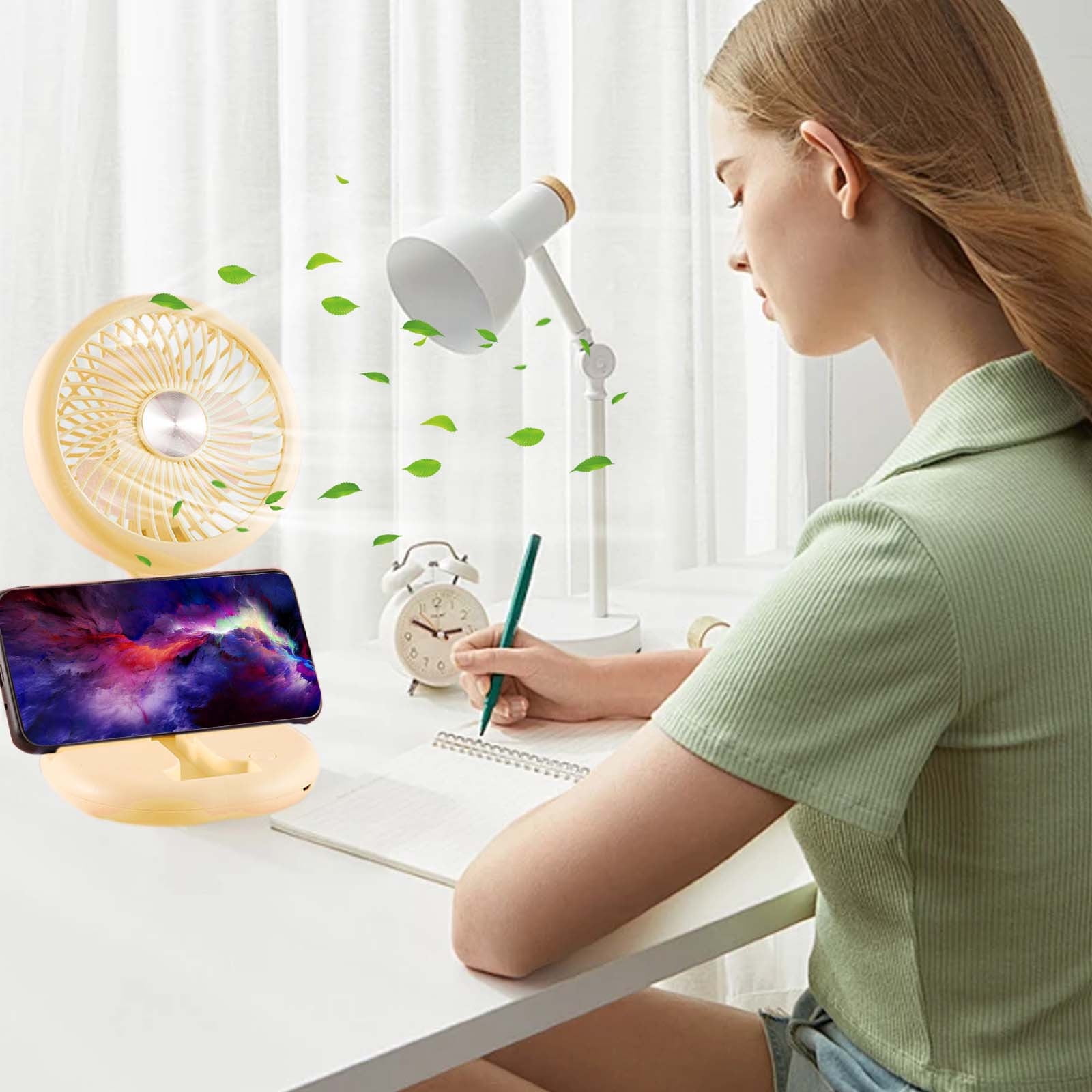 Summer Savings! Boovnll Desk Fan, Adjustable High Speed USB ...