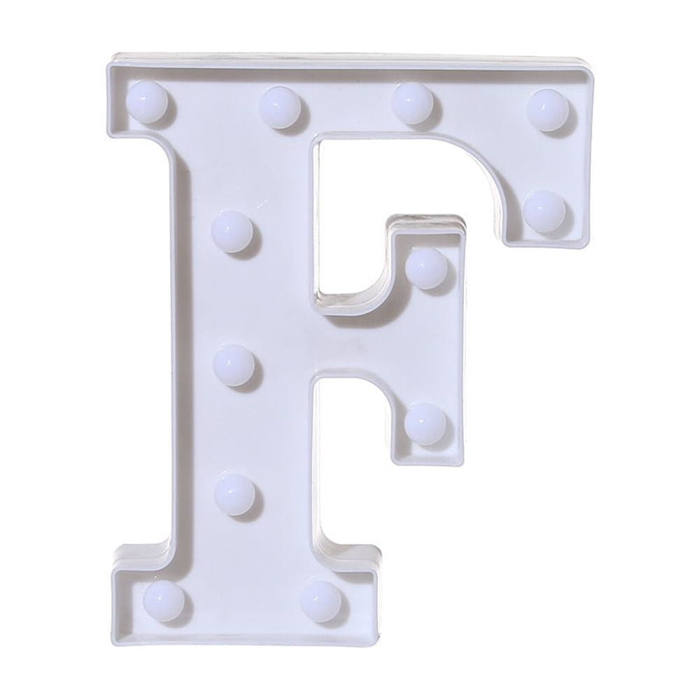TUOBARR Alphabet LED Letter Lights Light Up White Plastic Letters ...