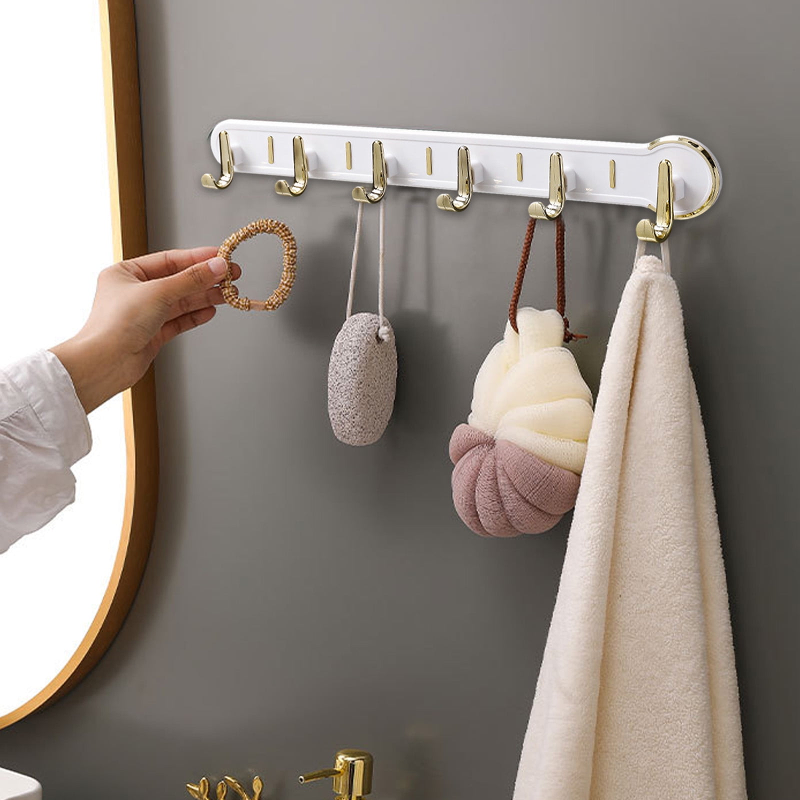 TUOBARR Coat Rack Wall Mounted - 6 Hooks, Heavy Duty, For Hanging ...