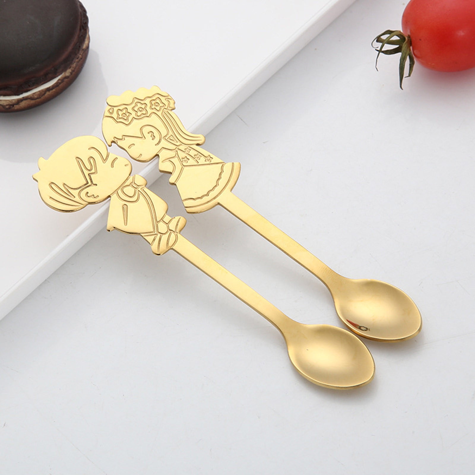 TUOBARR Colorful Spoon Couples Spoons Flatware Coffee Drinking Tools ...