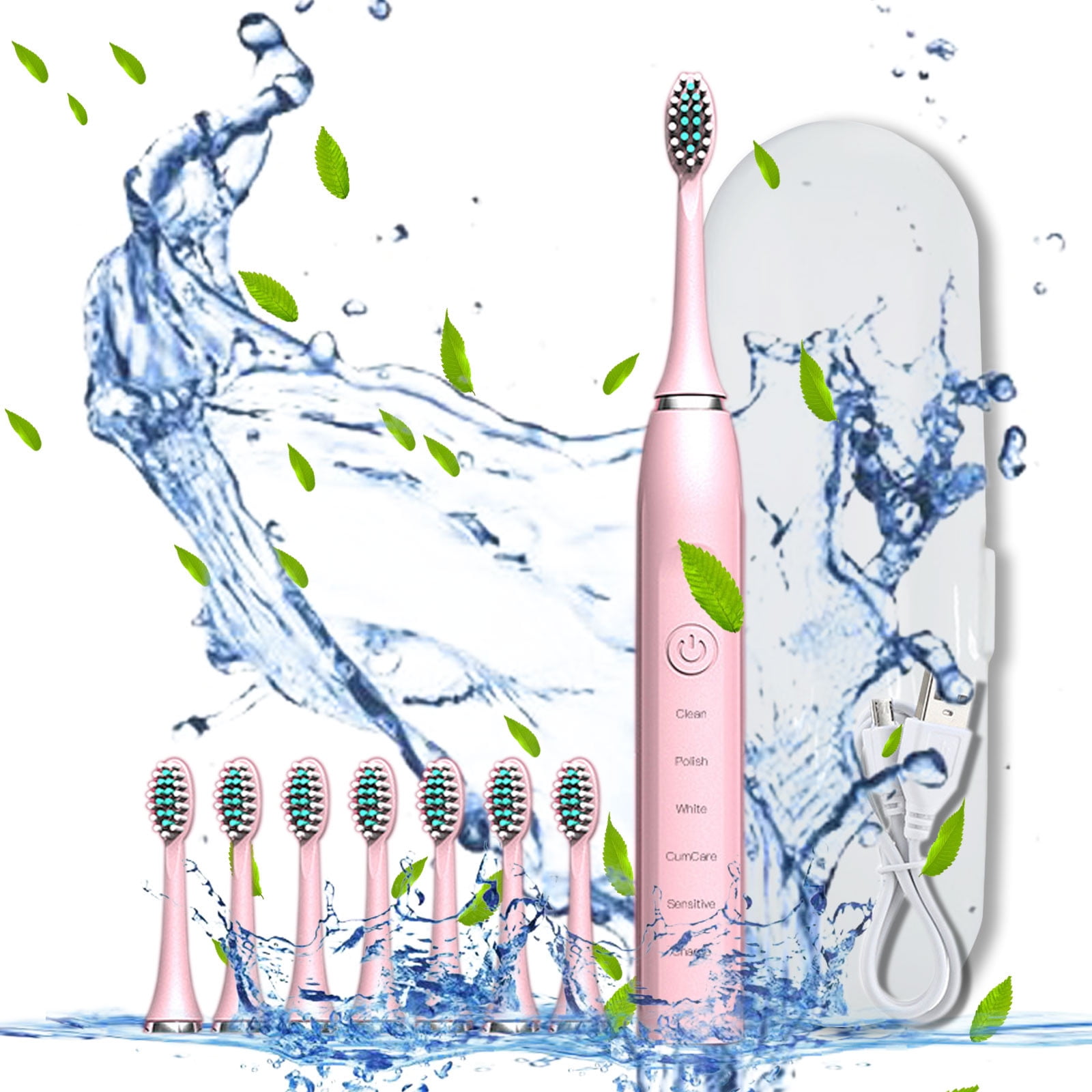 TUOBARR Electric Toothbrush, Electric Toothbrush With 8 Brush Heads ...