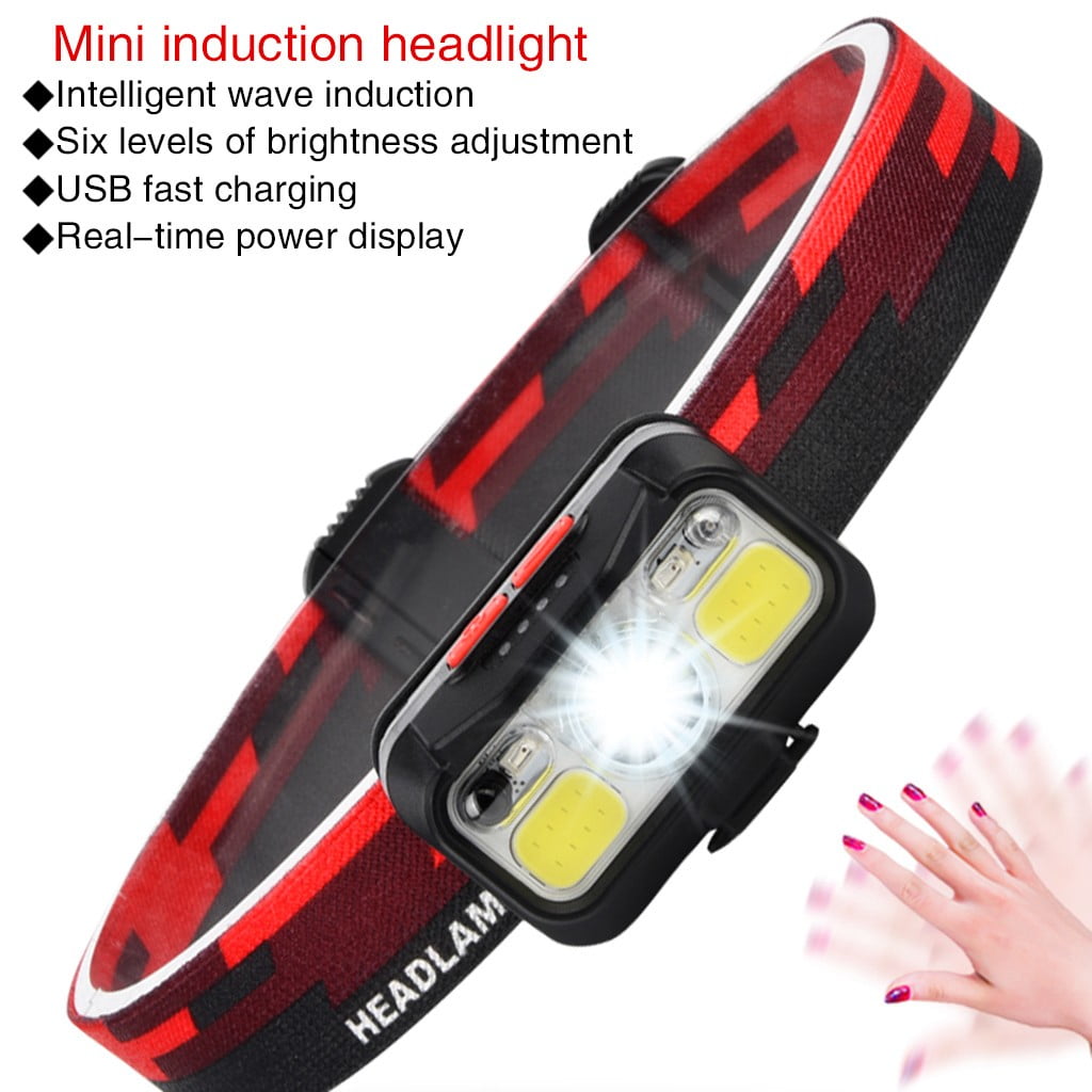 TUOBARR Led Induction Small Headlight Reachargable Lamp Light Head ...