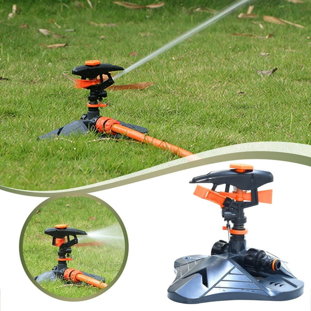 TUOBARR Upgrade Garden Sprinkler Automatic 360 Degree Rotating ...